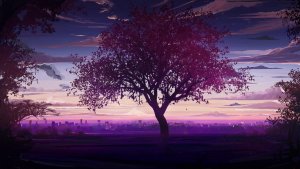 Synthwave Waterfall And Palm Live Wallpaper