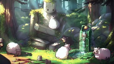 Minecraft Rainy Landscape Live Wallpaper