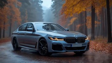 BMW 5 Series Fall Roads Live Wallpaper