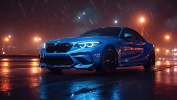 BMW M2 Under the Rain Live Wallpaper