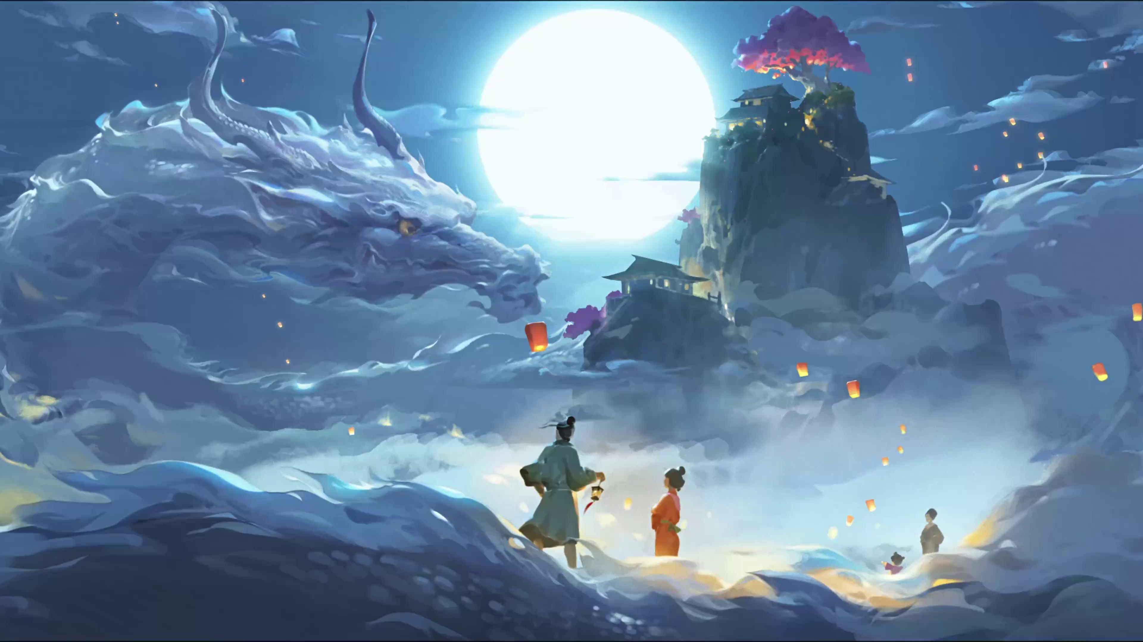 Dragon in Clouds Live Wallpaper