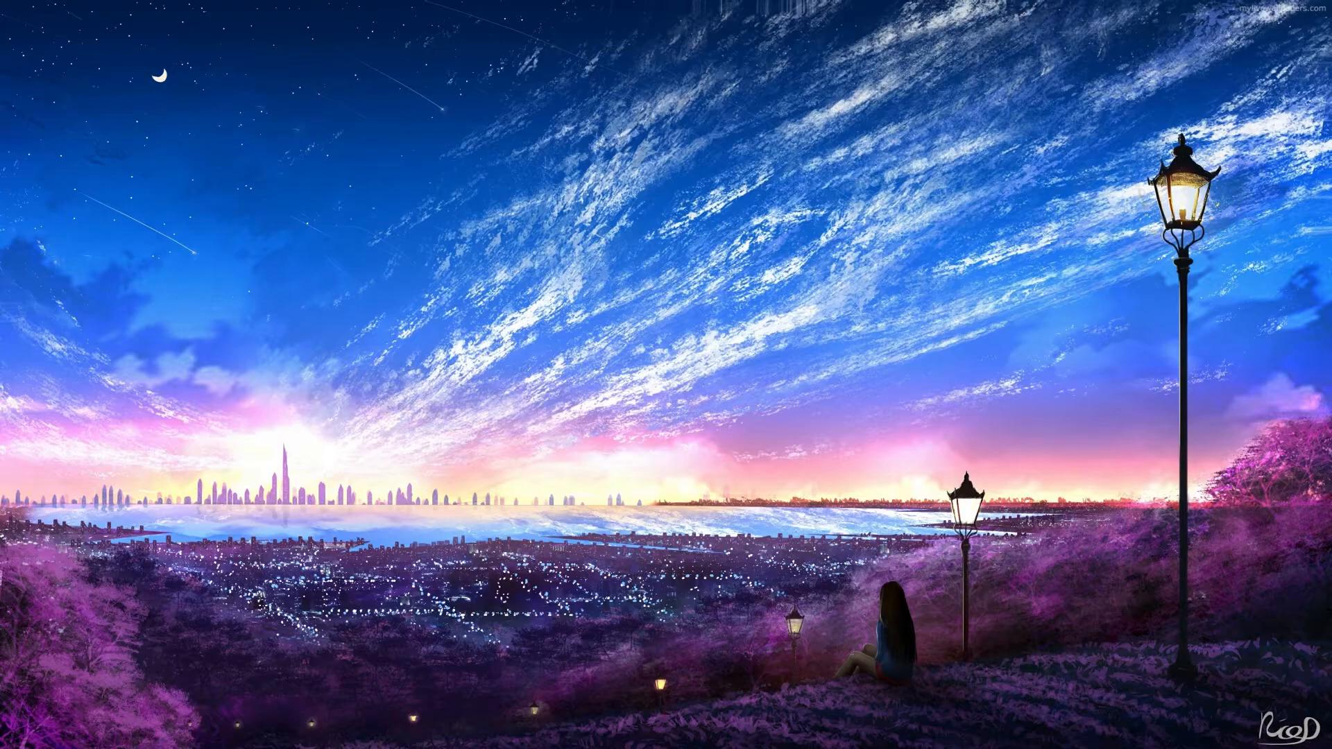 Embracing the Blue Sky Cityscape Live Wallpaper