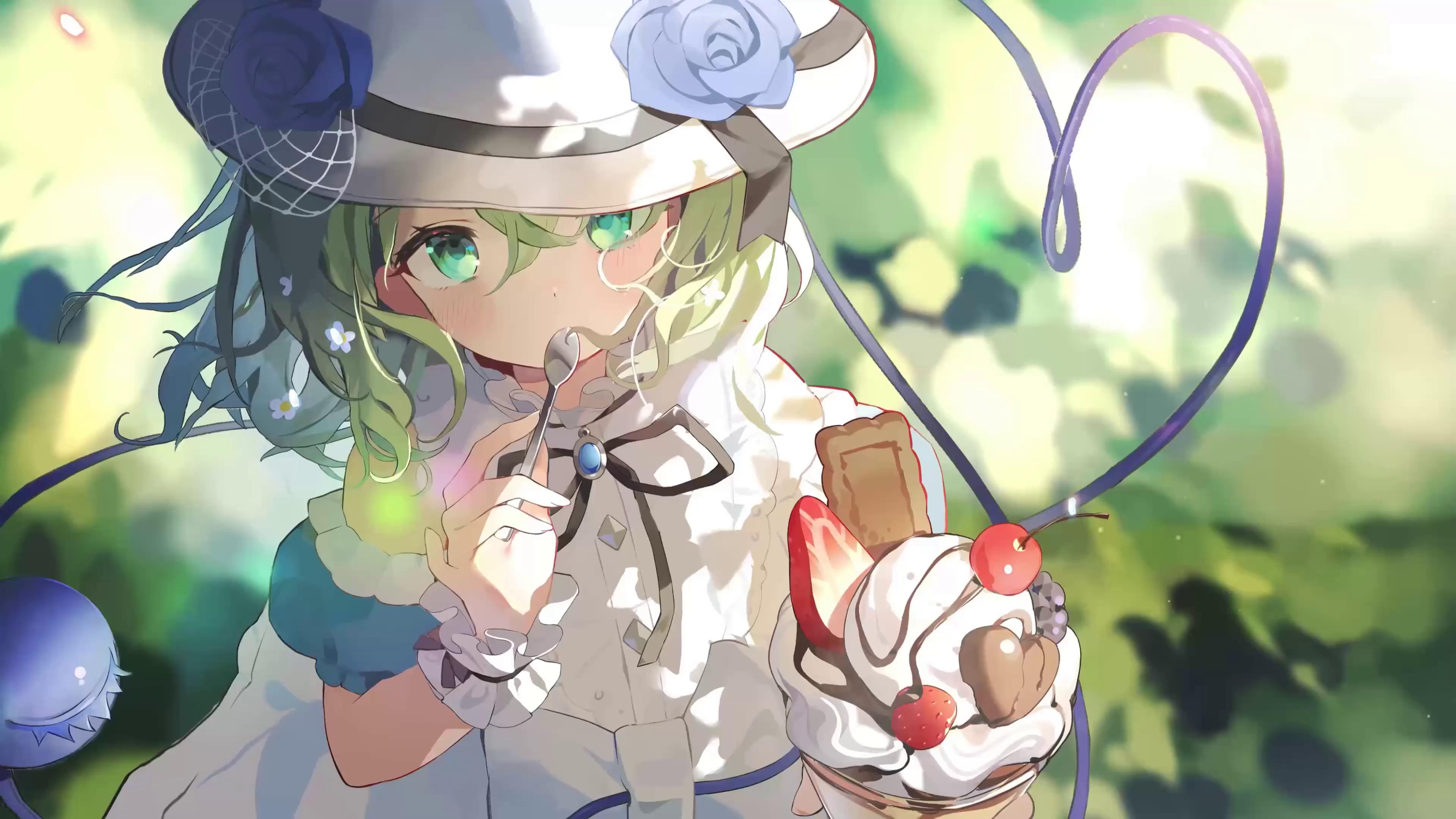 Koishi Komeiji's Enigmatic Presence in Touhou Live Wallpaper