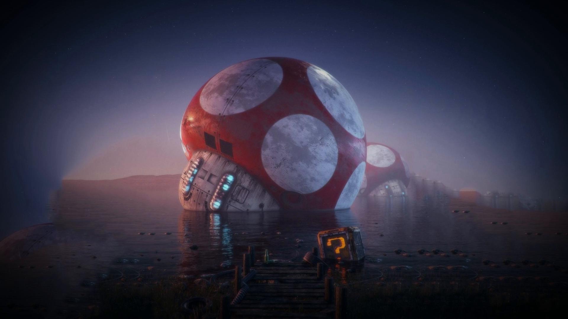 Super Mario Mushrooms Live Wallpaper