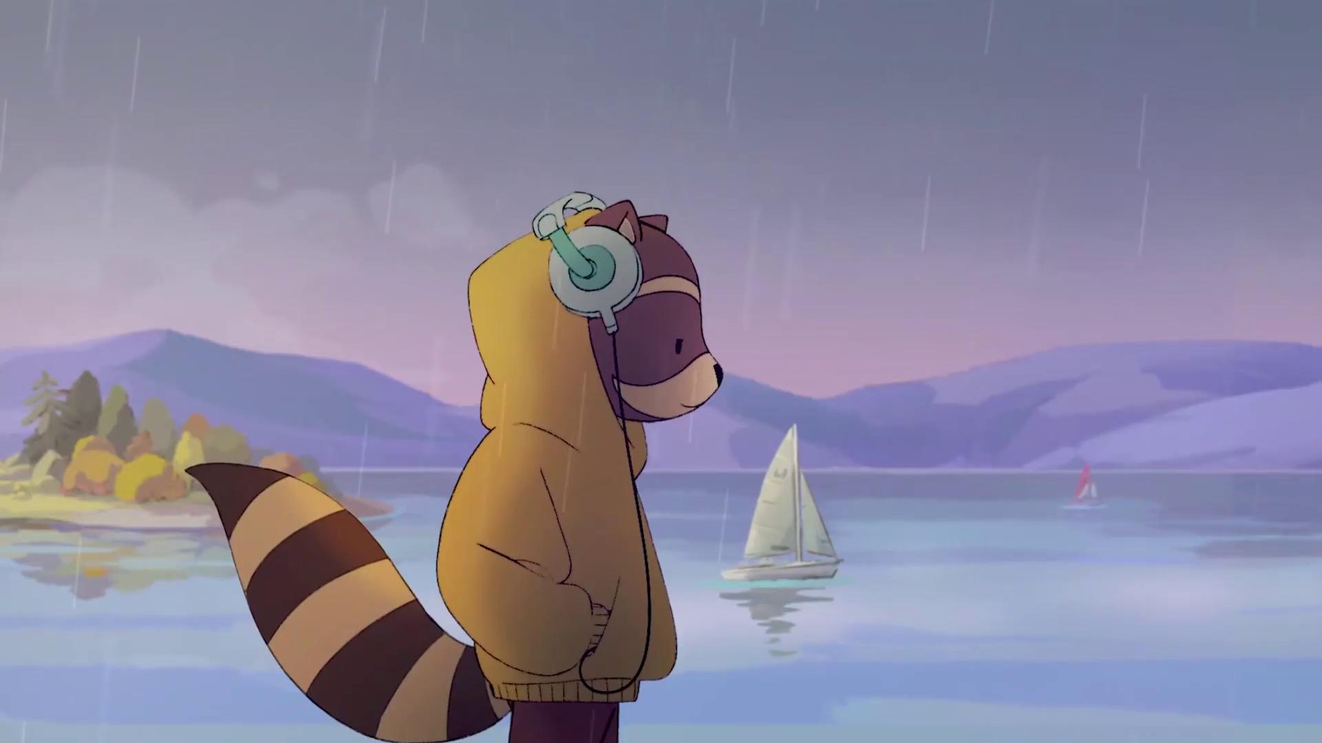 Raccoon Walking Live Wallpaper