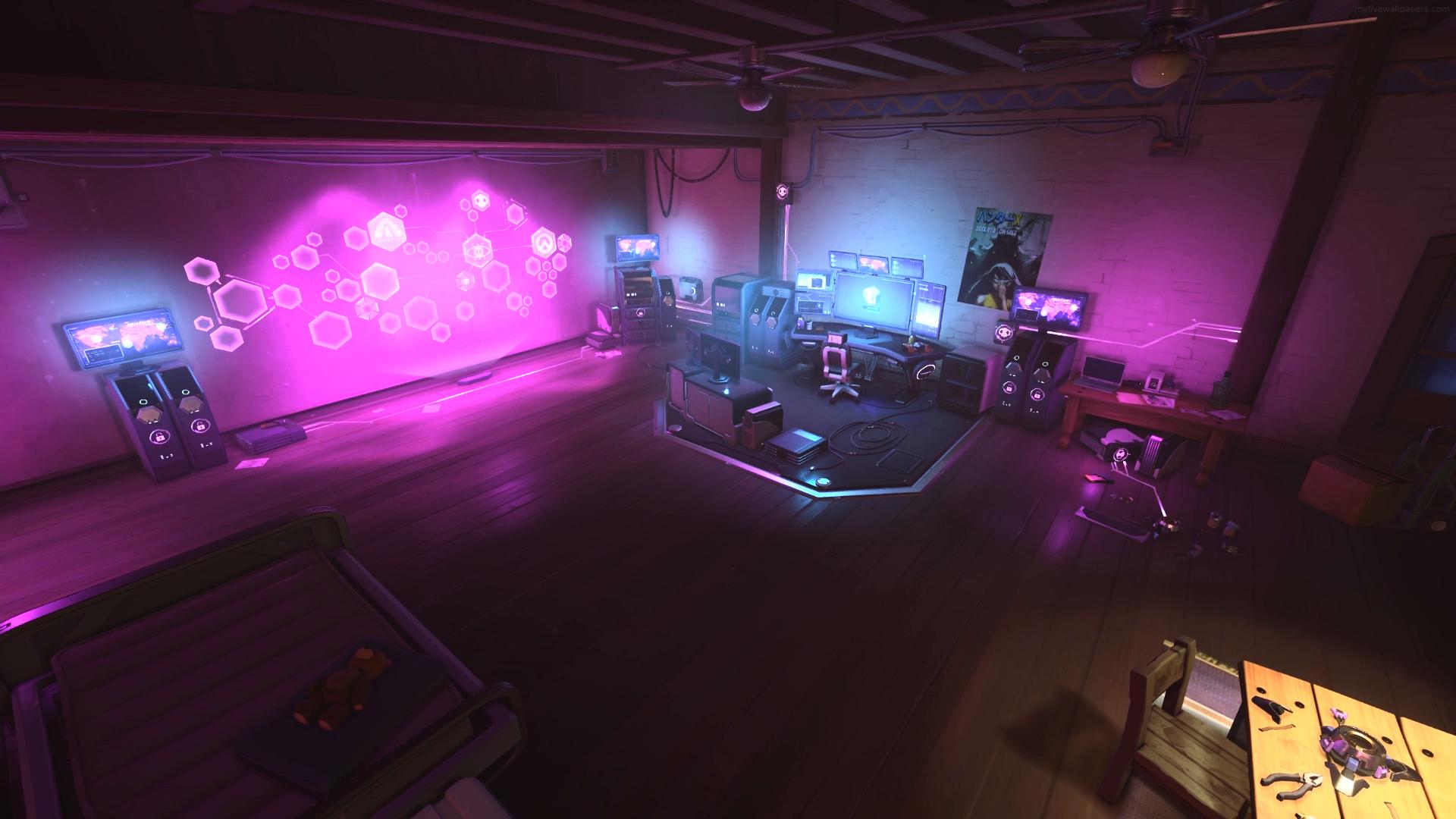Cyberpunk Gaming Room Live Wallpaper