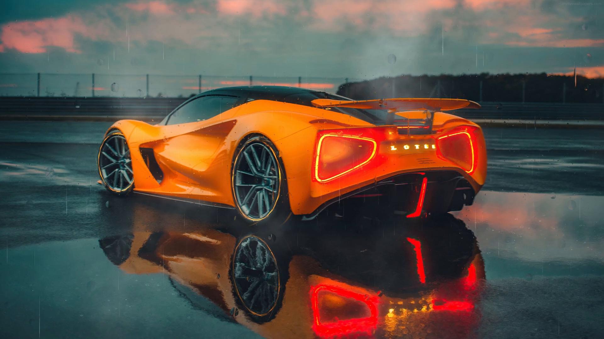 Lotus Evija in the Rain Live Wallpaper