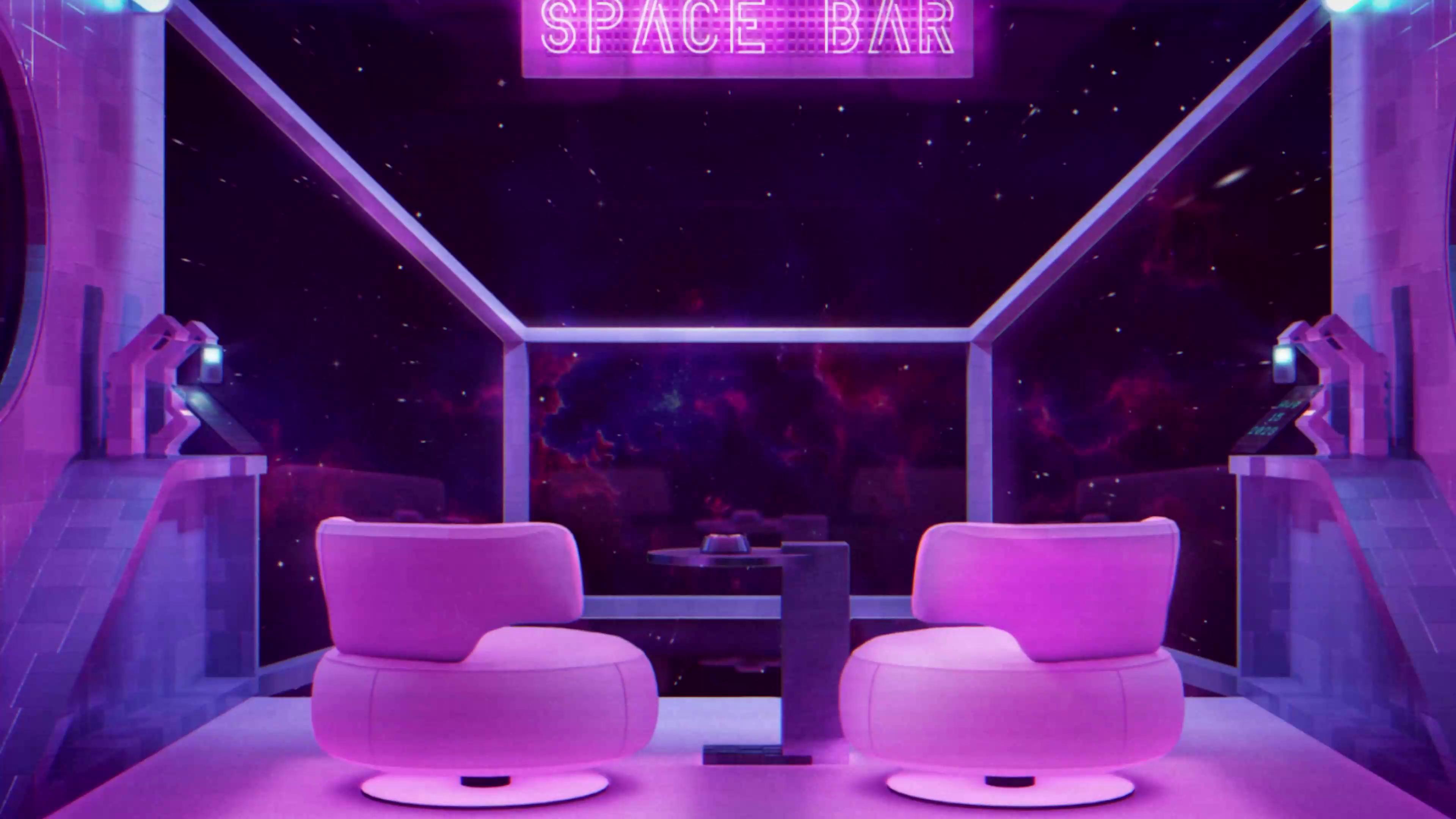 Pink Space Ship Live Wallpaper