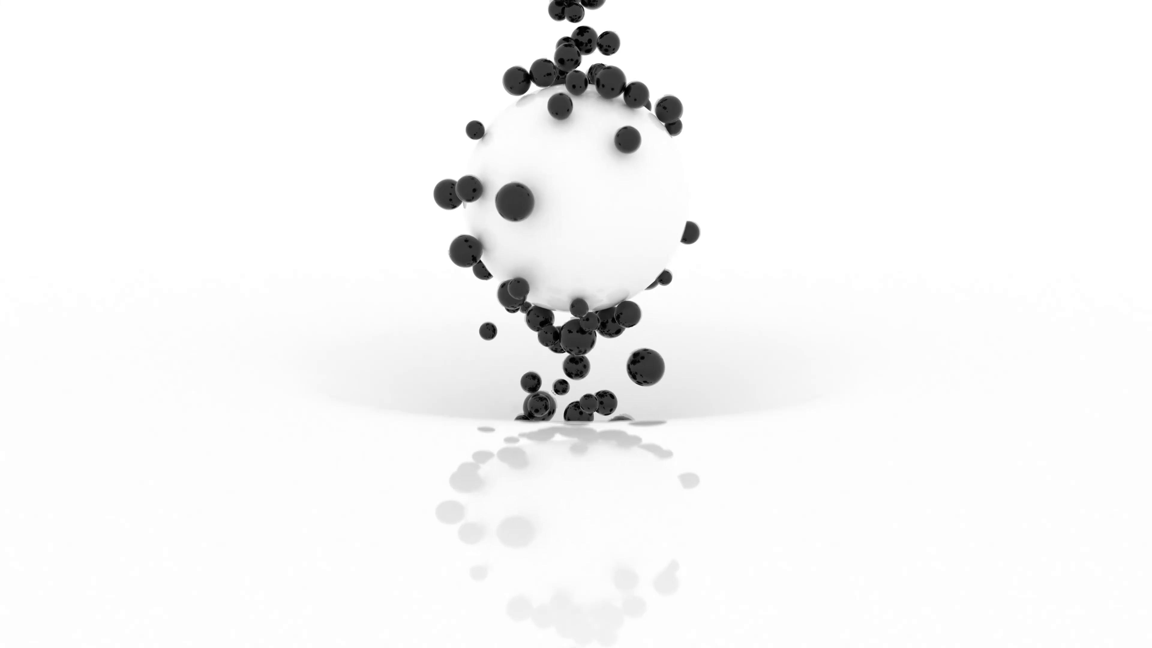 Black & White Floating Spheres Live Wallpaper