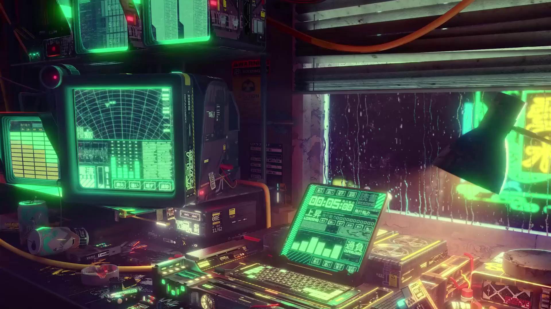 Hacker Workstation Live Wallpaper