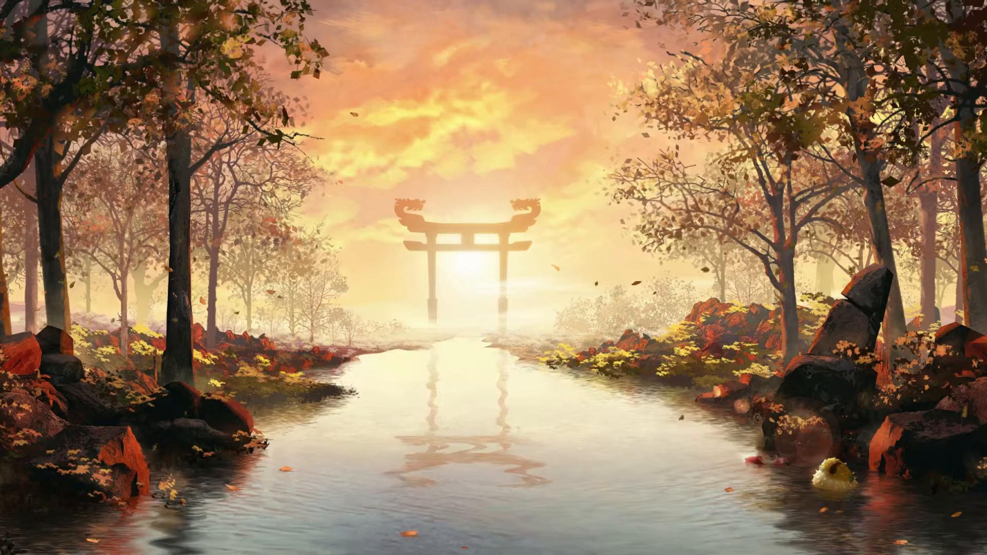 Japanese Fall Arch Live Wallpaper