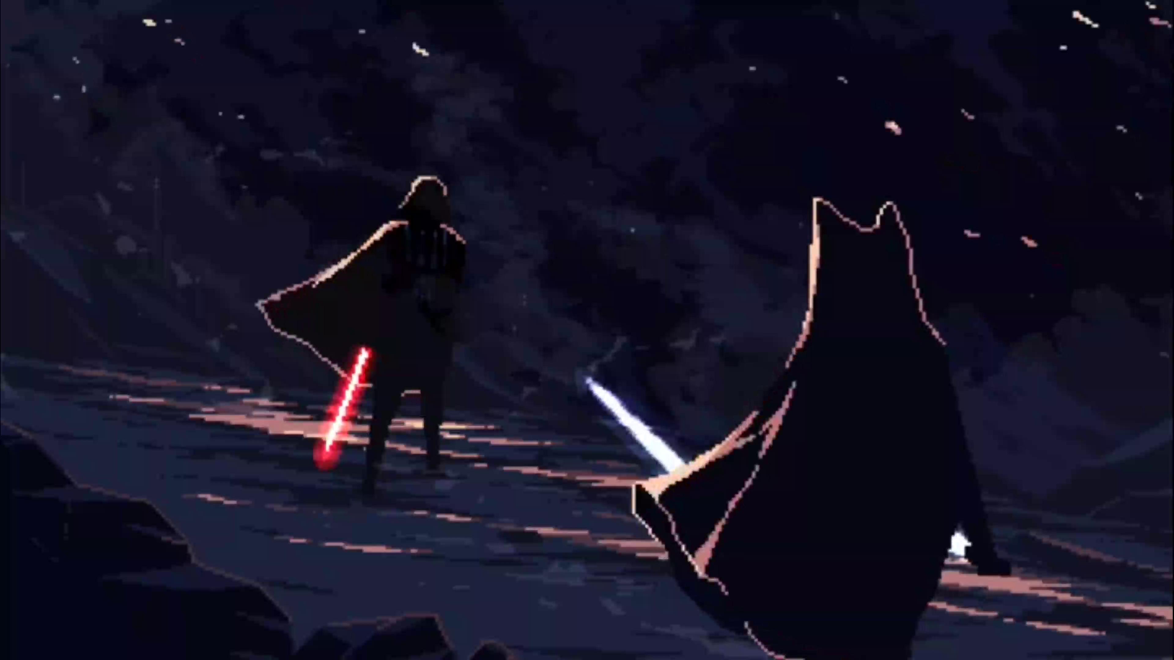 Ahsoka vs Vader (Pixel Art) Live Wallpaper