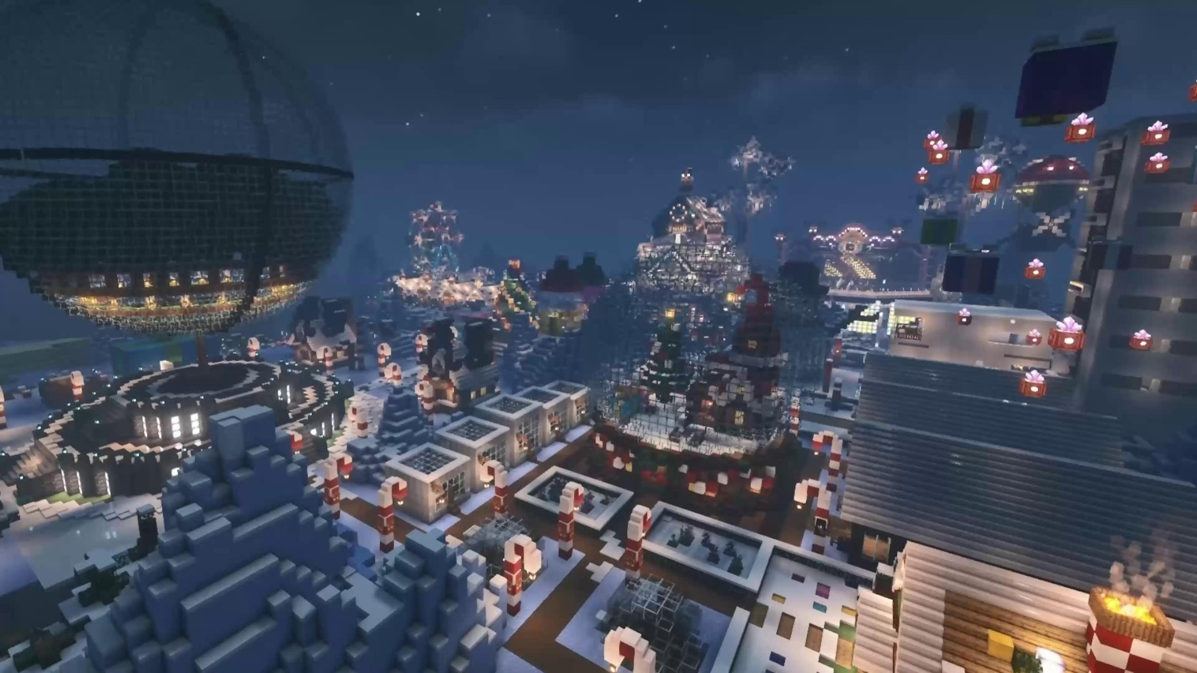 Minecraft on Christmas Live Wallpaper