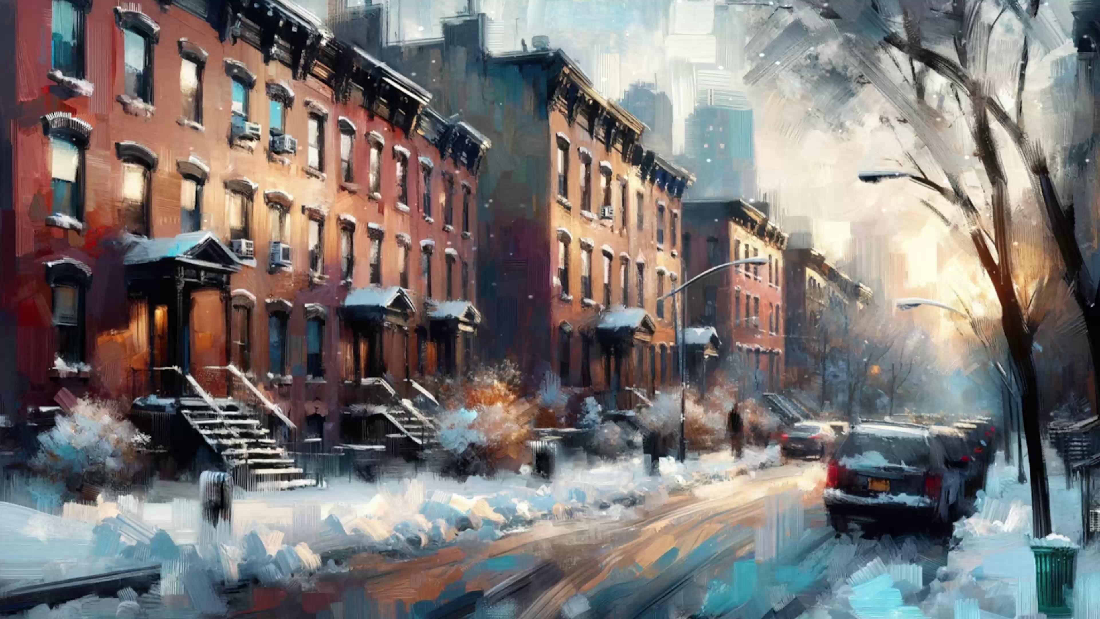 Winter Street Live Wallpaper