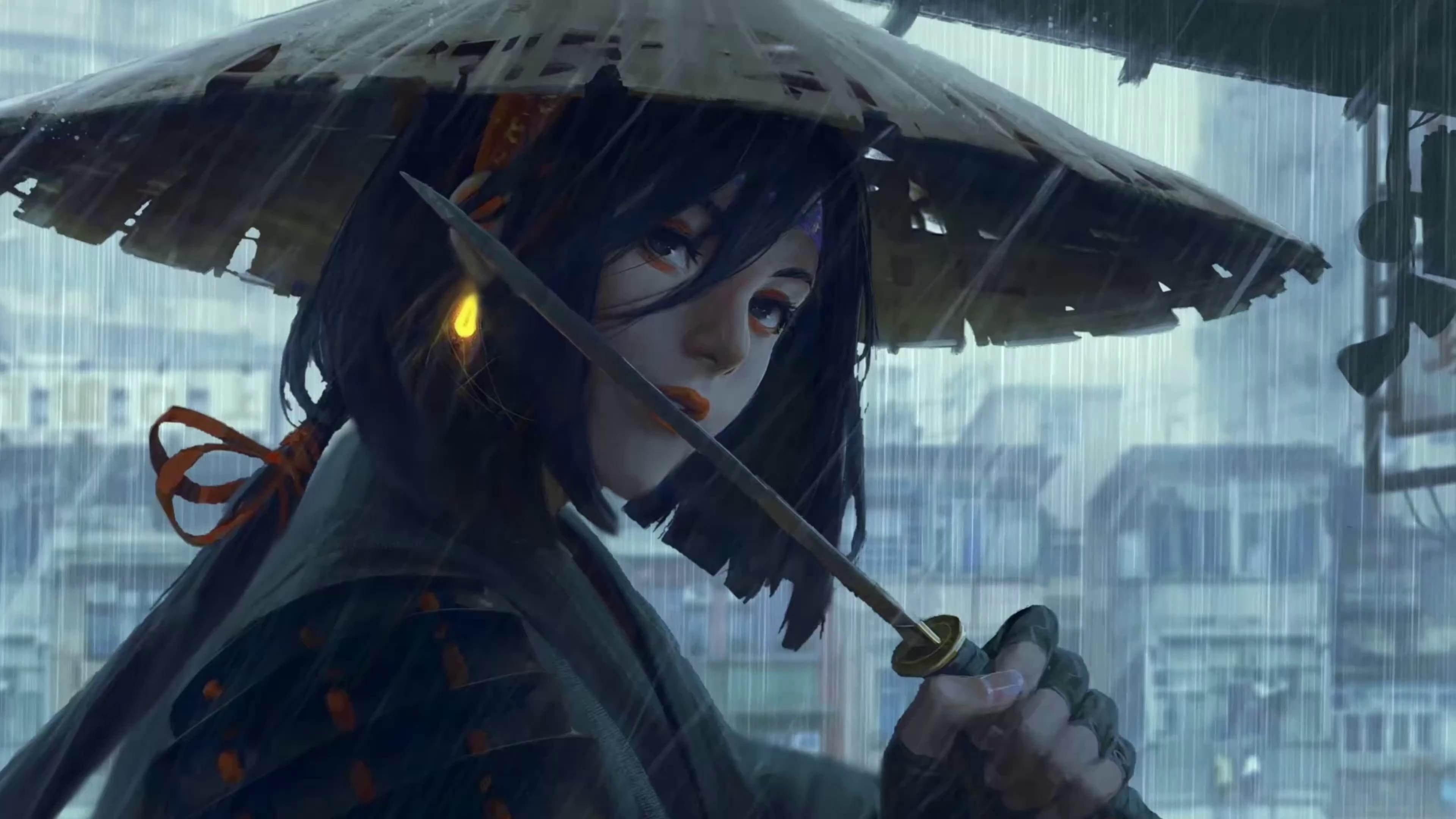 Straw Hat Shinobi Girl Live Wallpaper