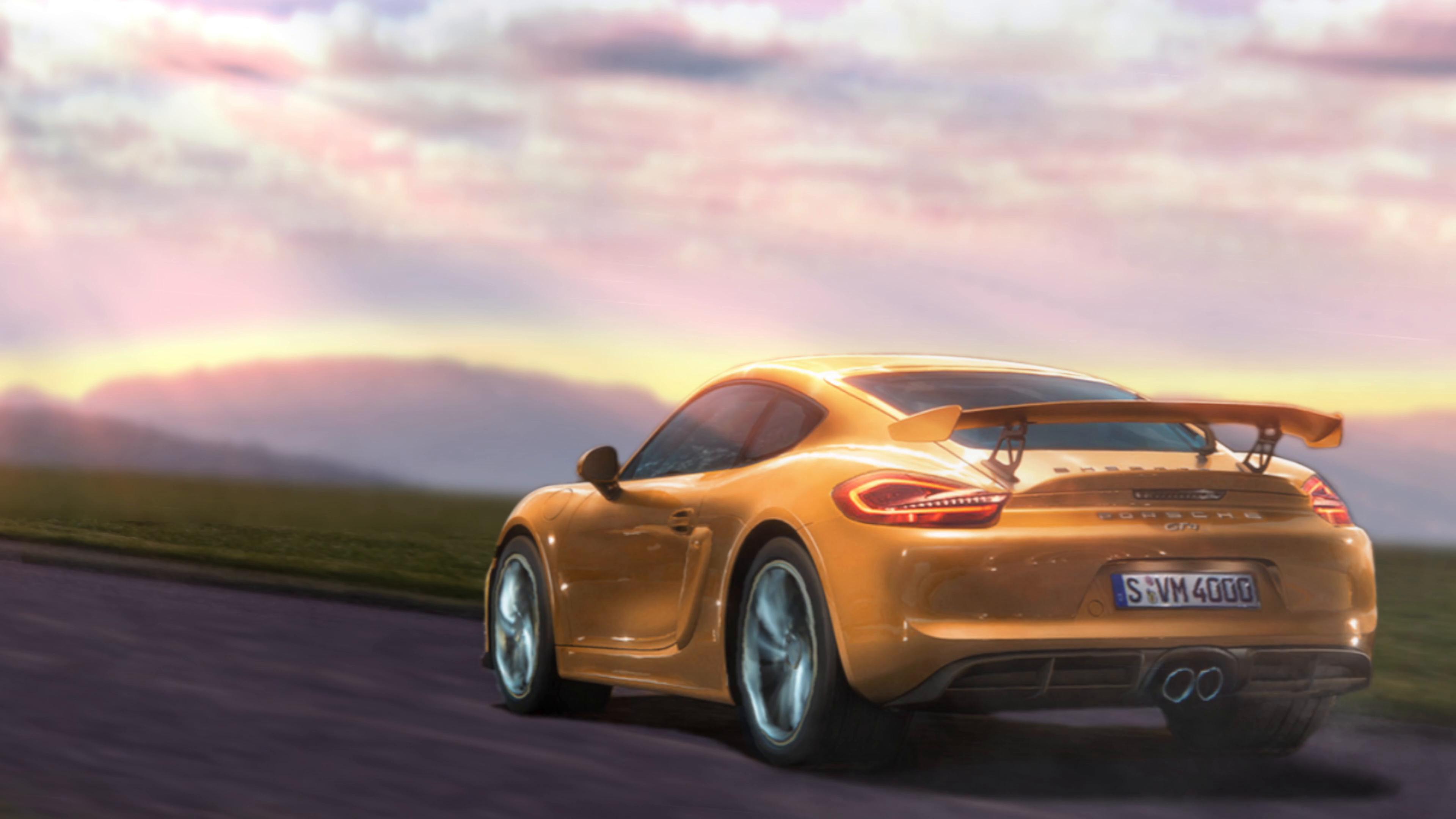 Cayman GT4 Gold Live Wallpaper