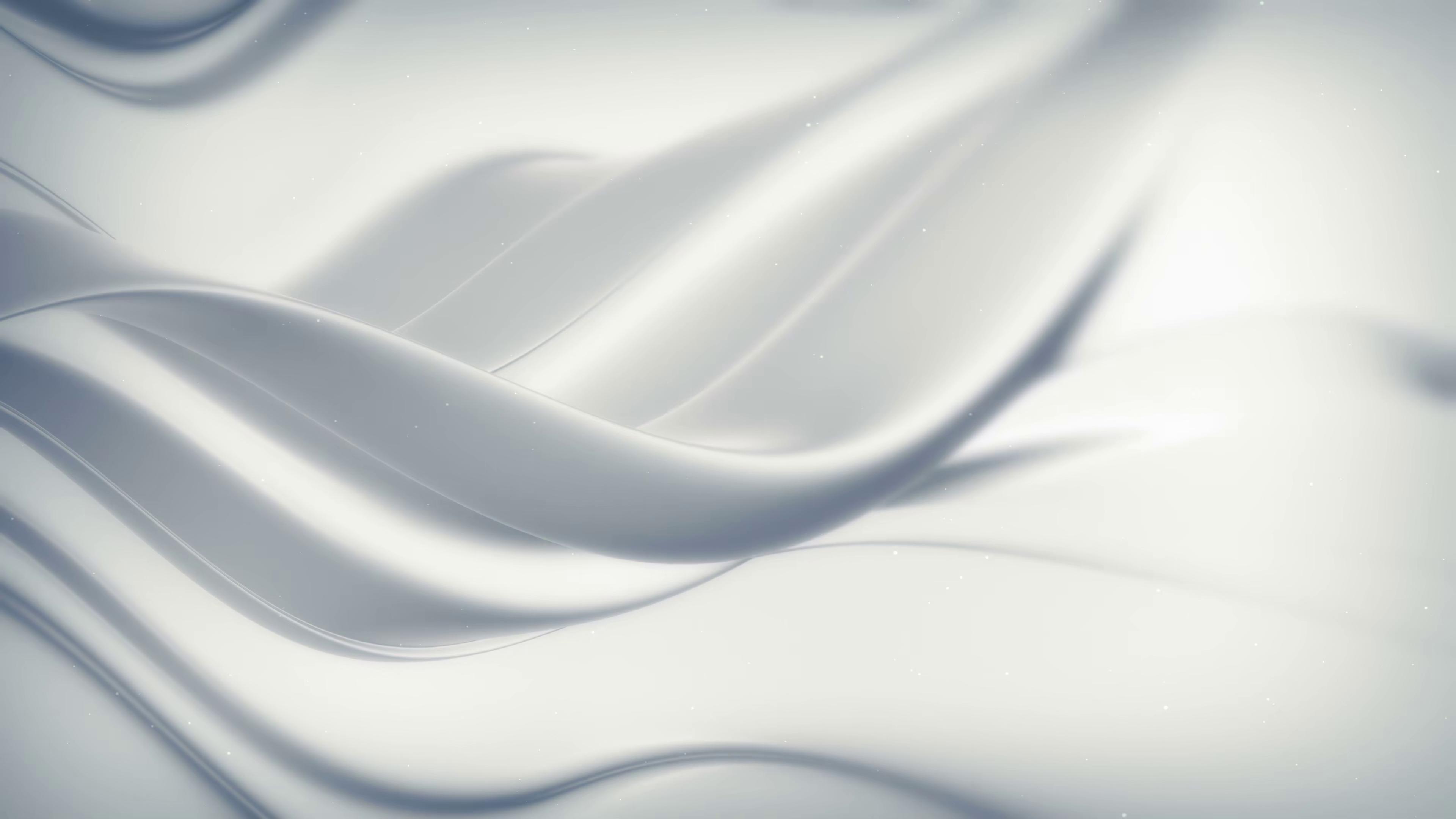 White Geometric Waves Live Wallpaper