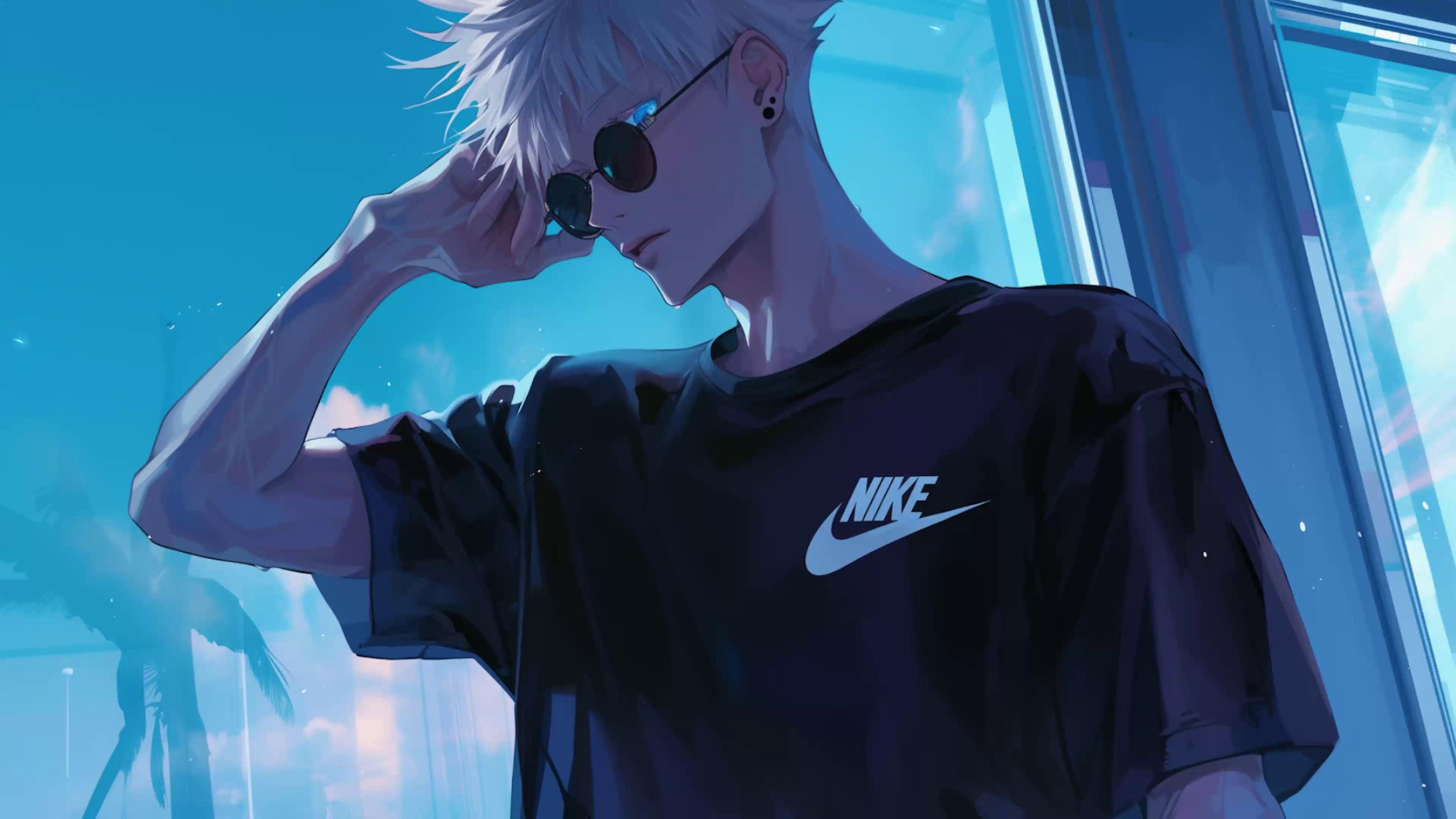 Gojo Wearing Nike Live Wallpaper