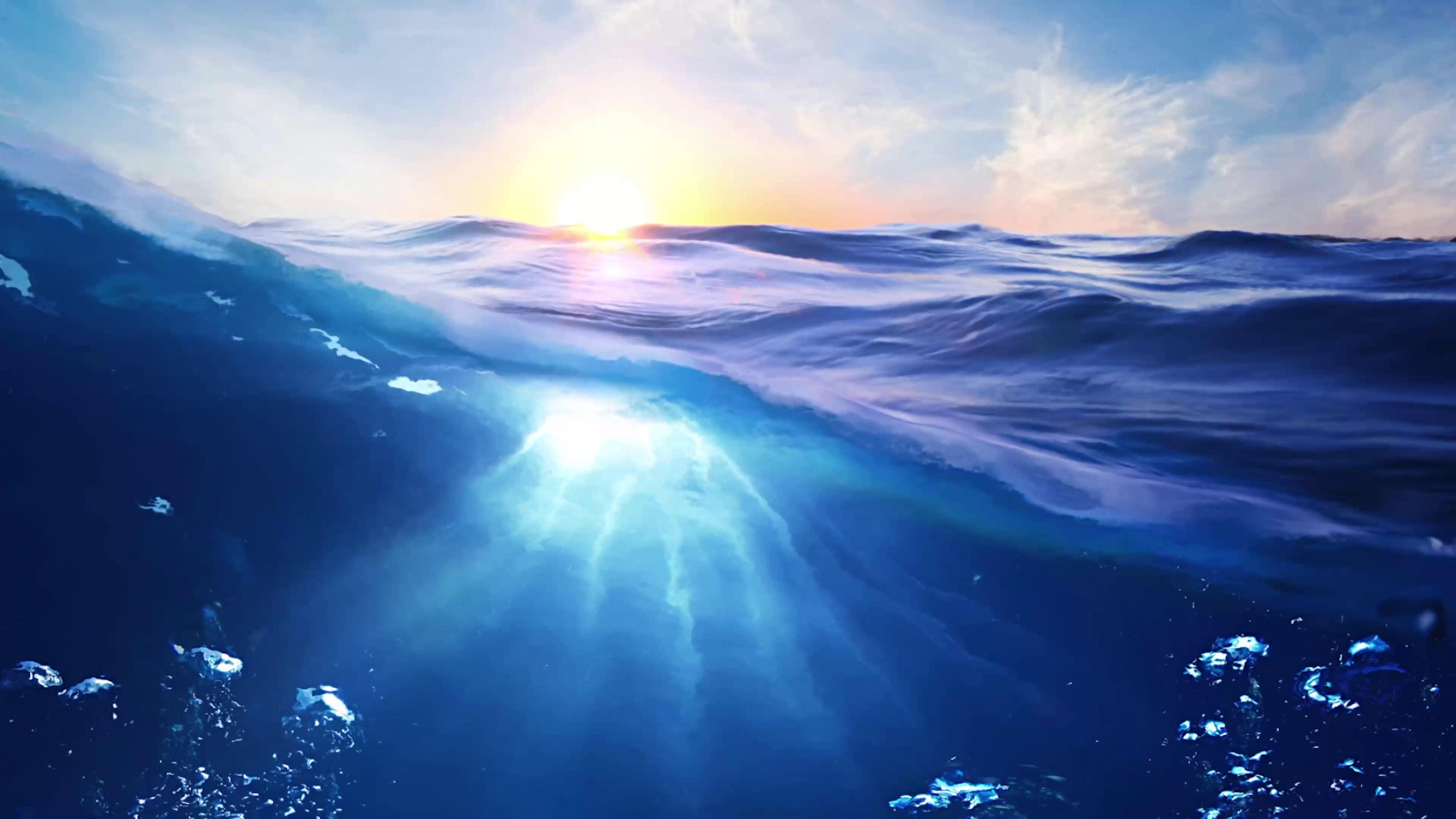 Deep Ocean and Sunset Live Wallpaper