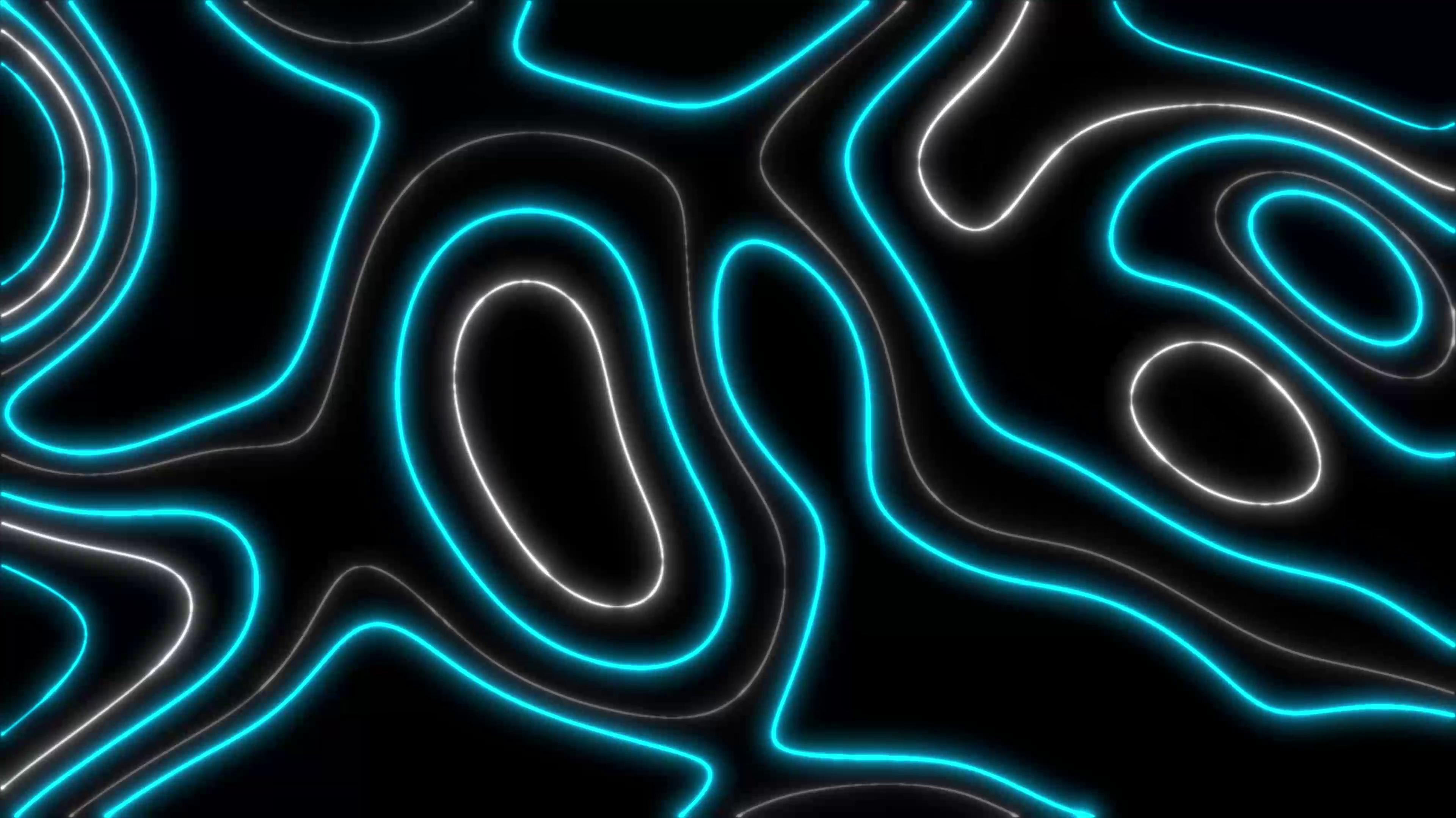 Liquid Lines Cyan Live Wallpaper