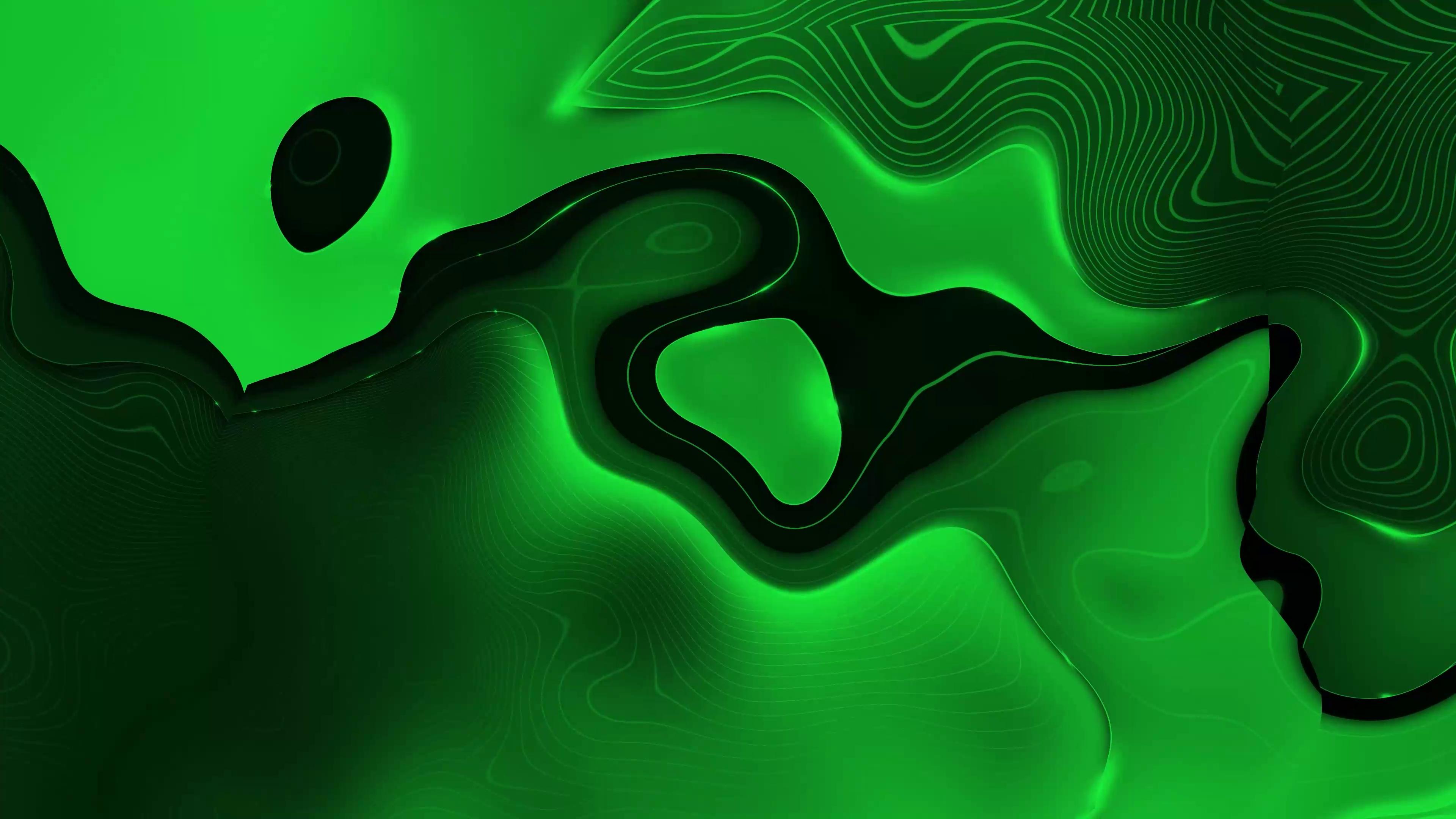 Green Liquid Waves Live Wallpaper