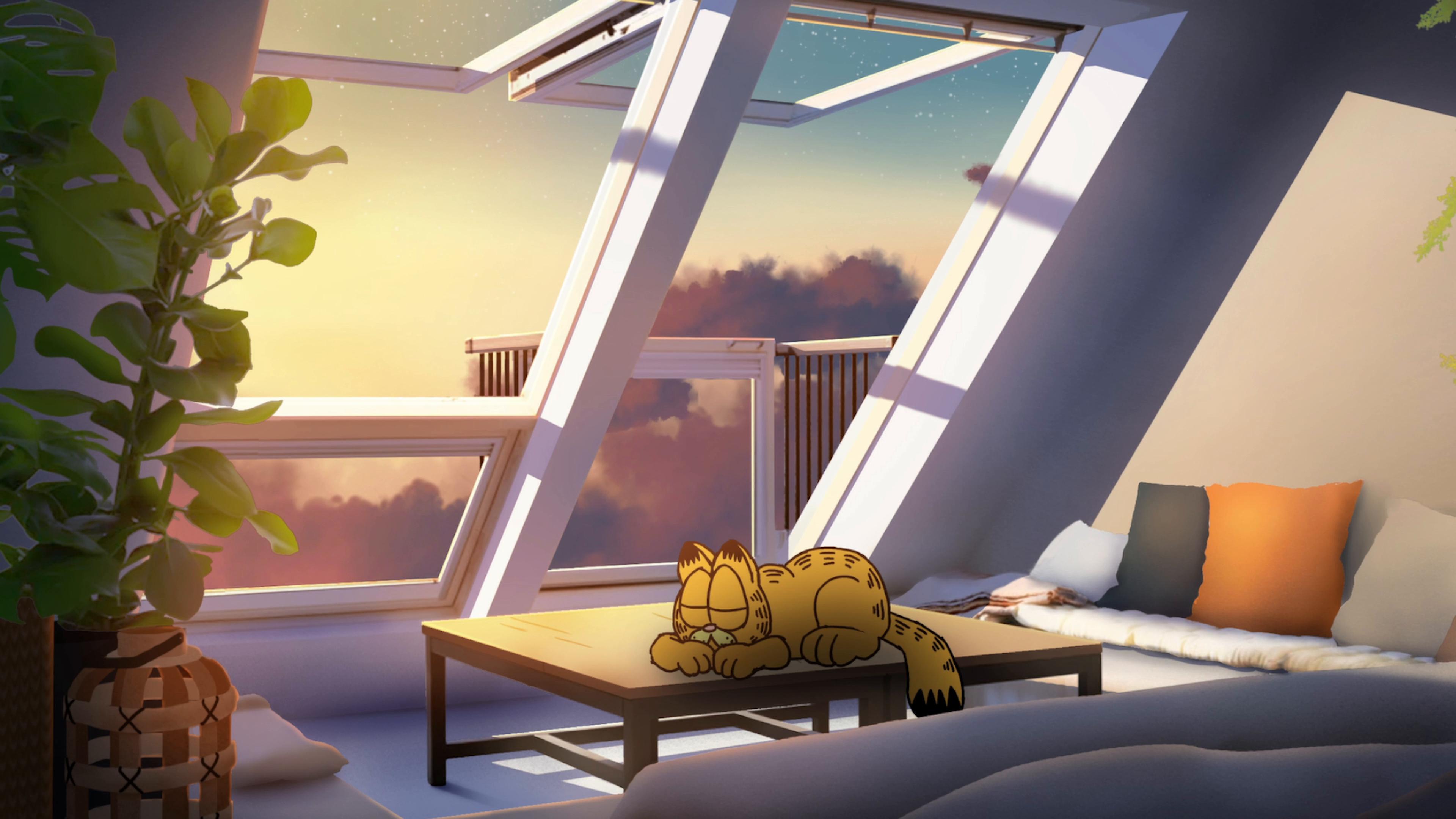 Garfield Sleeping Live Wallpaper