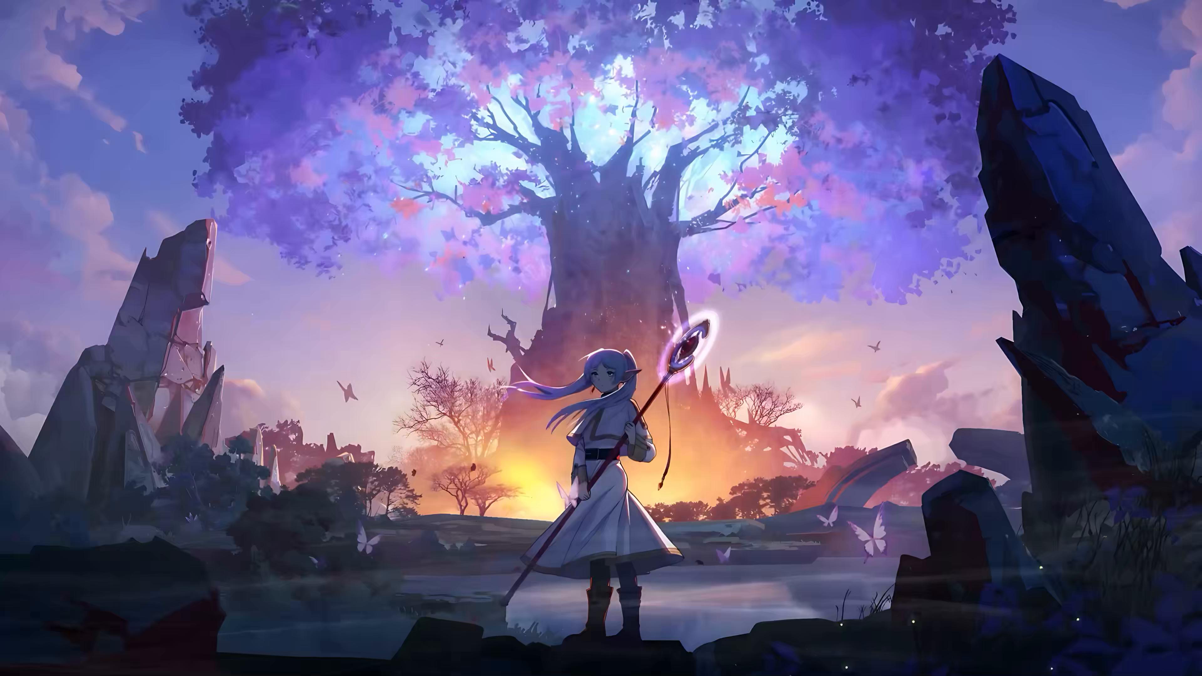 Frieren's Tree of Magic Live Wallpaper