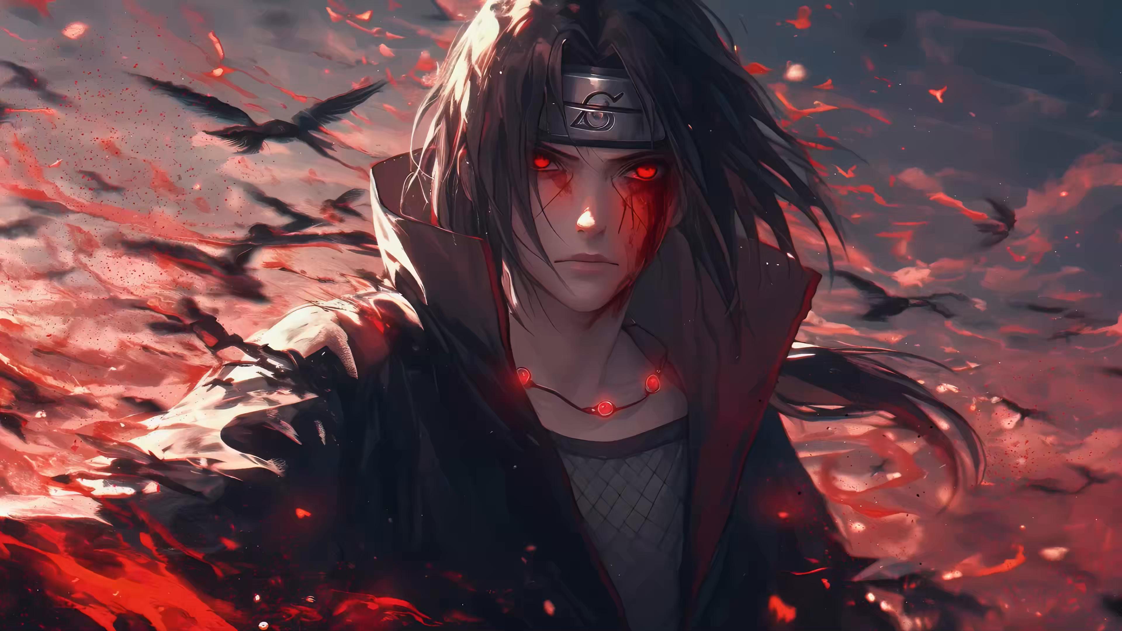 Itachi Fierce Look Mobile Live Wallpaper