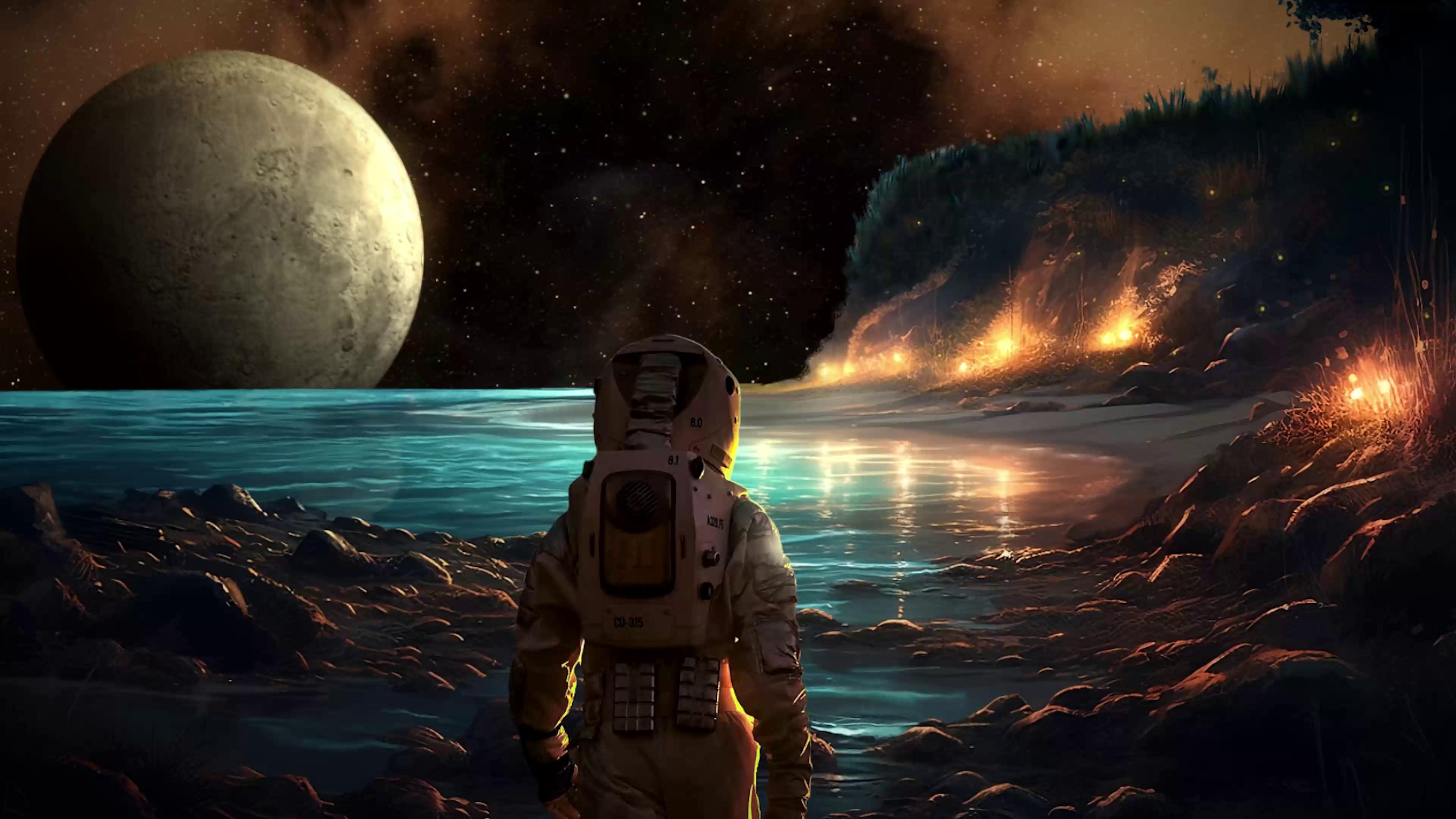 Man in Spacesuit Live Wallpaper