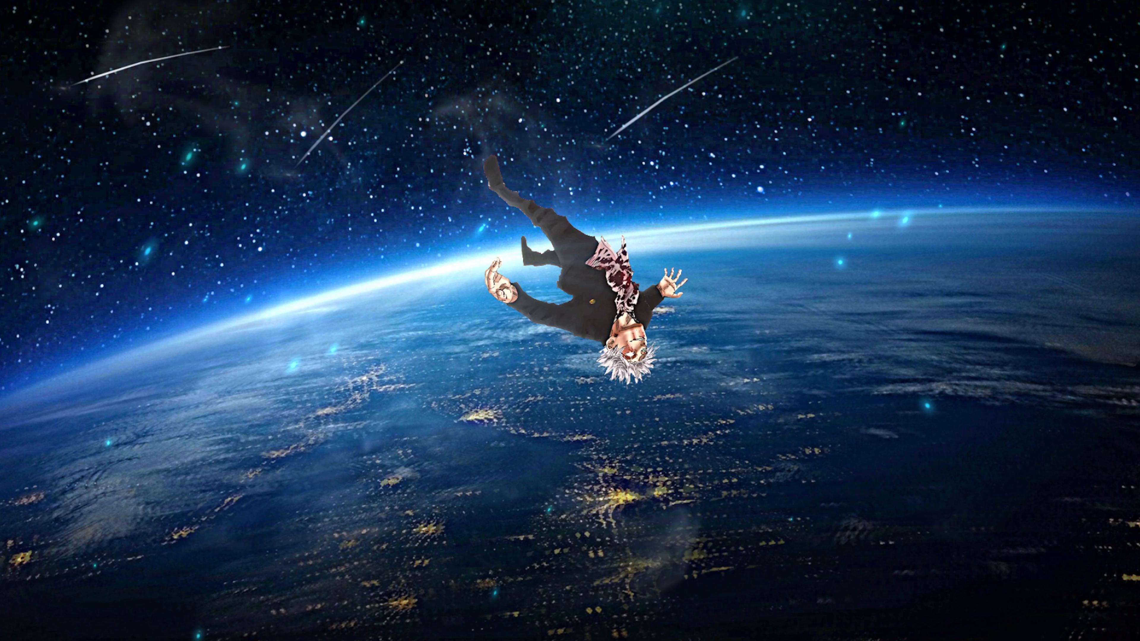 Satoru Gojo in Space Live Wallpaper