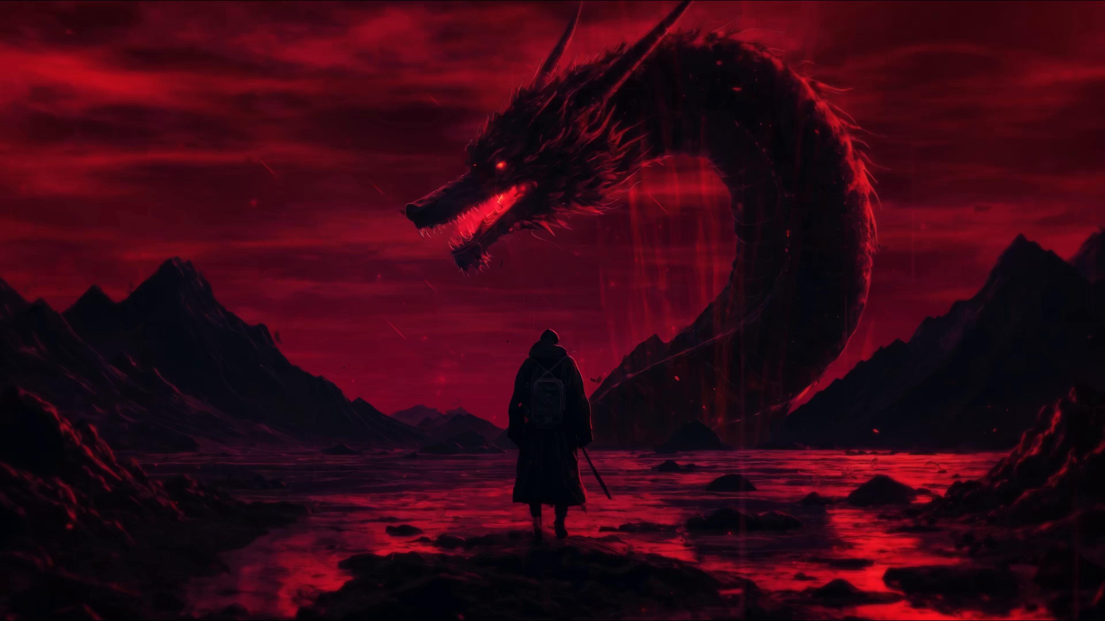 Huge Dark Dragon Live Wallpaper