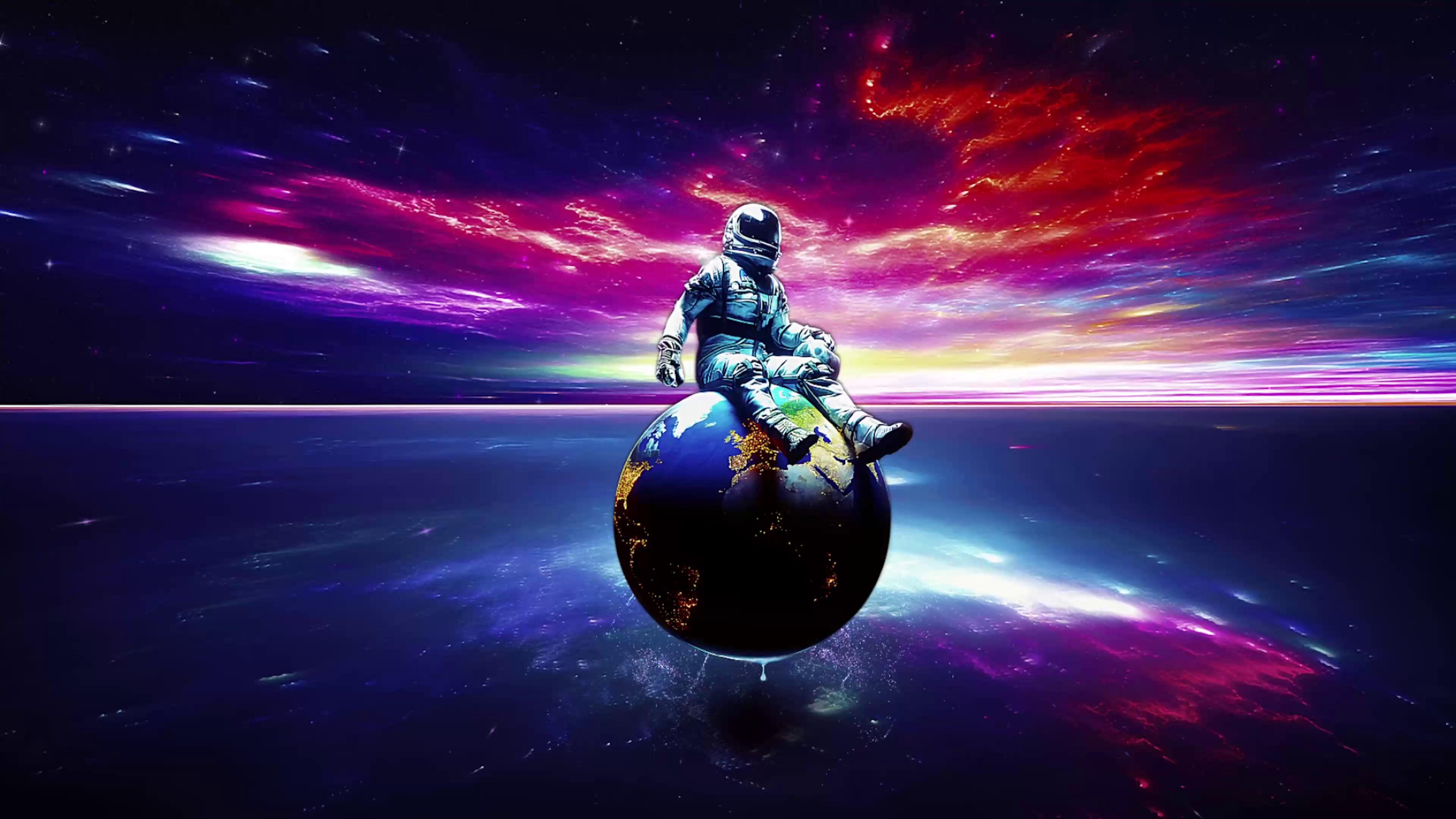 Astronaut Luiaard Wallpaper 1920x1080 De Luiaard Wordt Gevoerd Door
