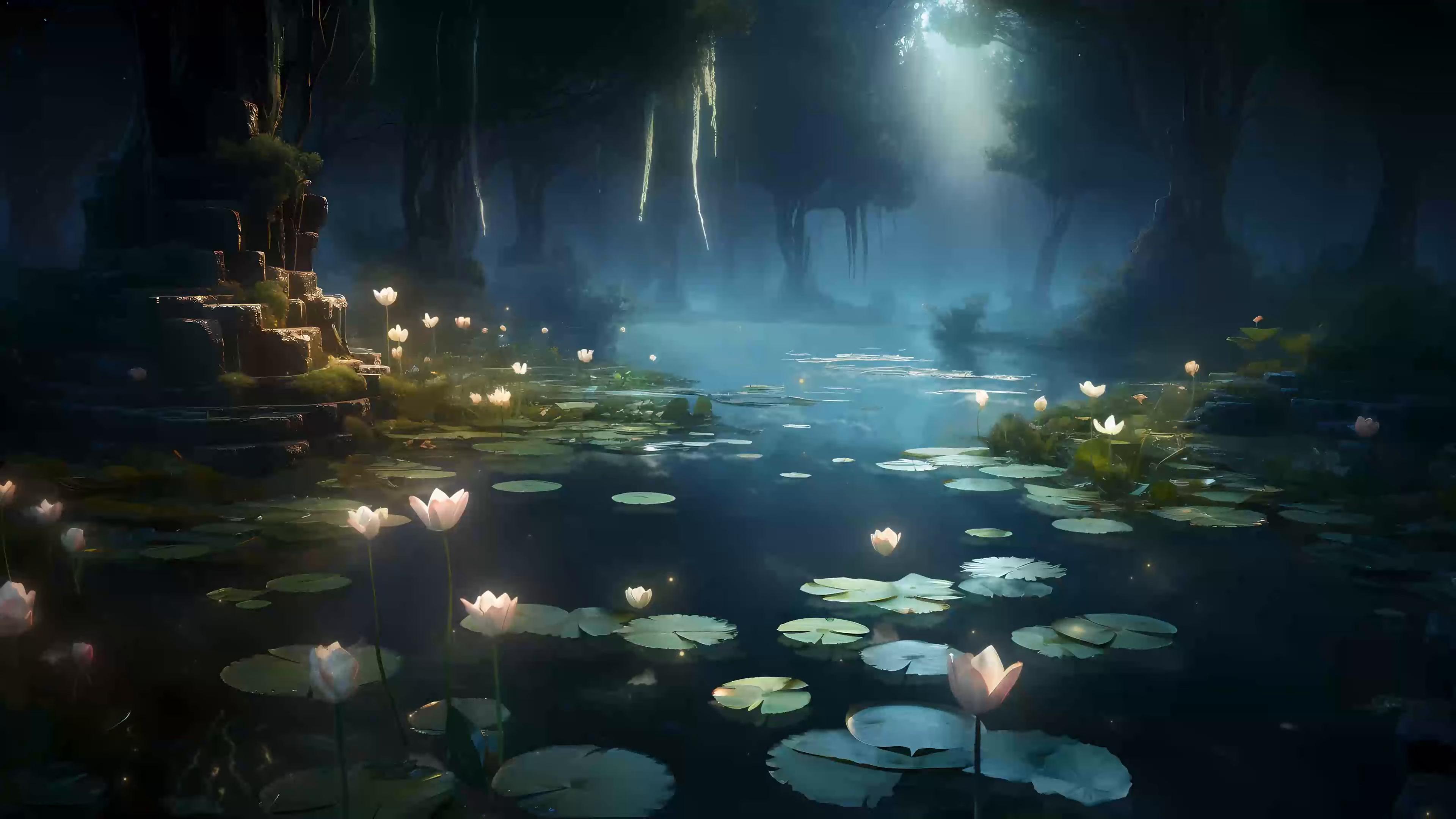 Mystery at Lilypad Lake Live Wallpaper