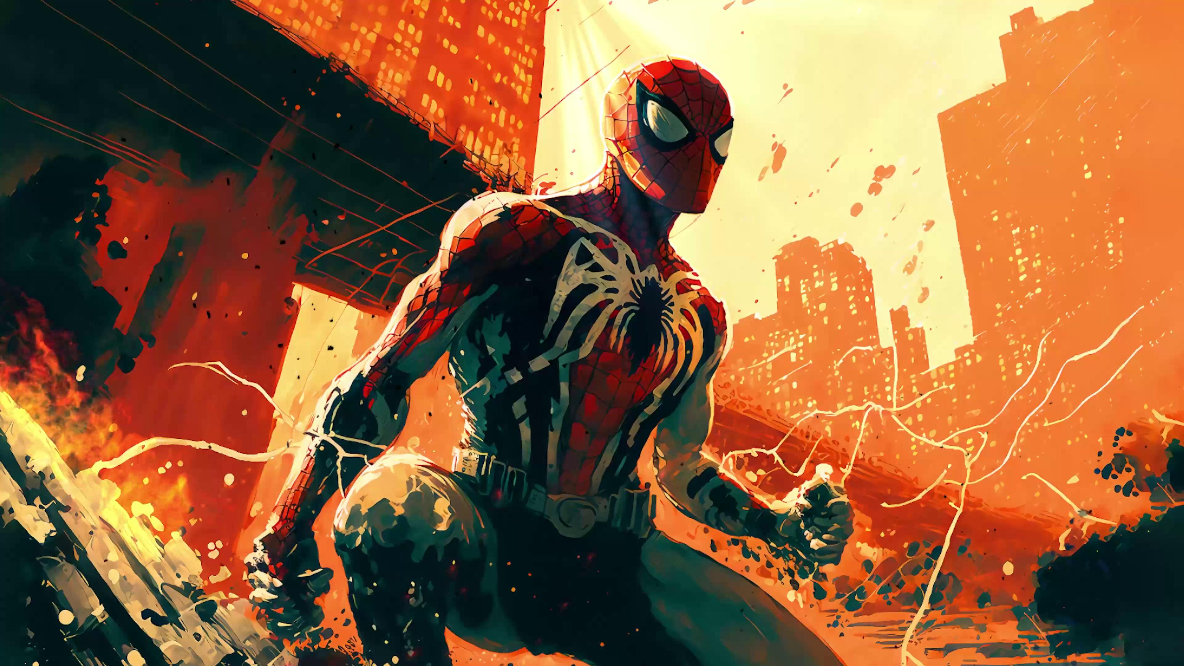 Spider-Man Dynamic Pose Live Wallpaper