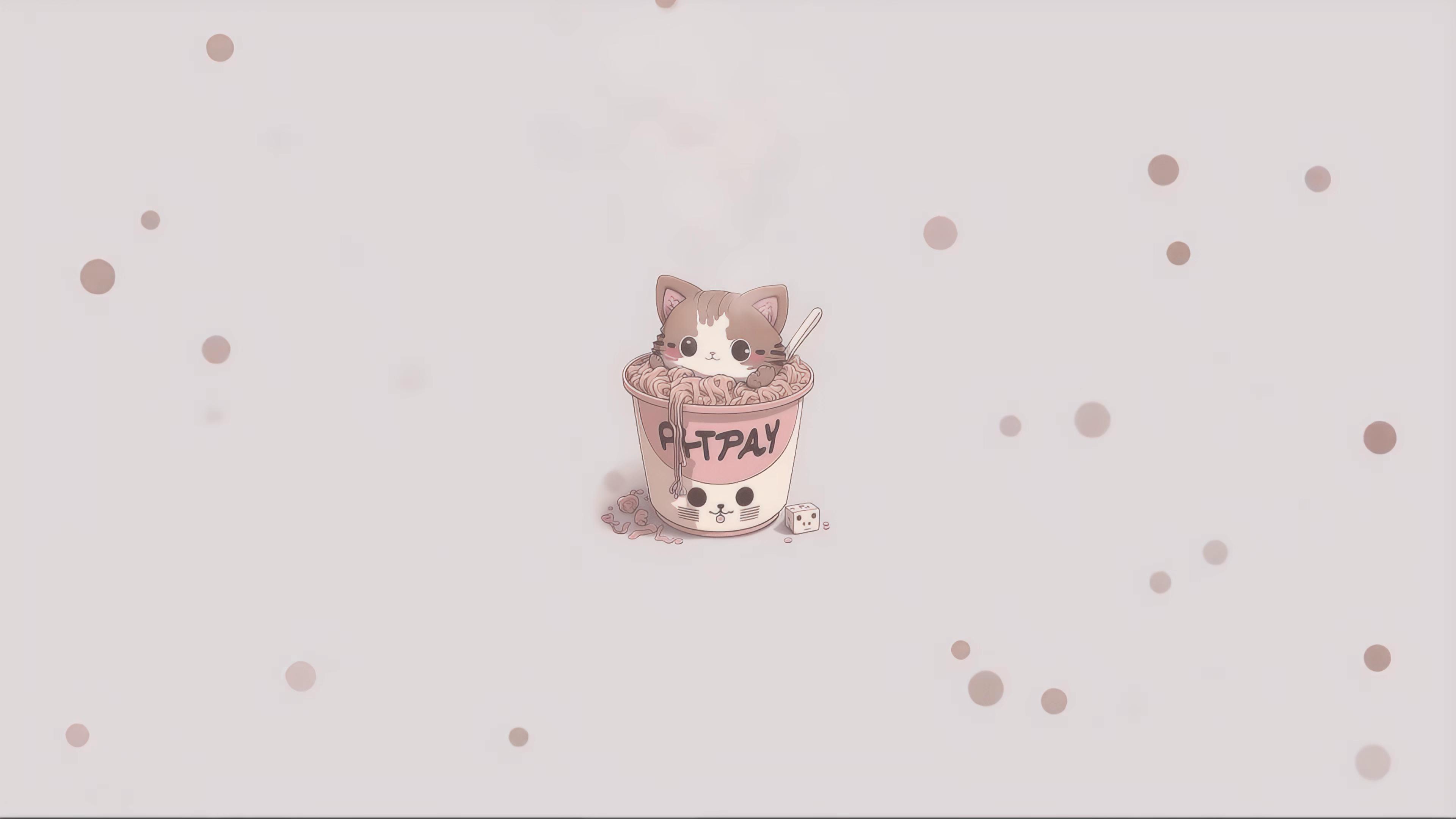 Cute Noodles Cat Live Wallpaper