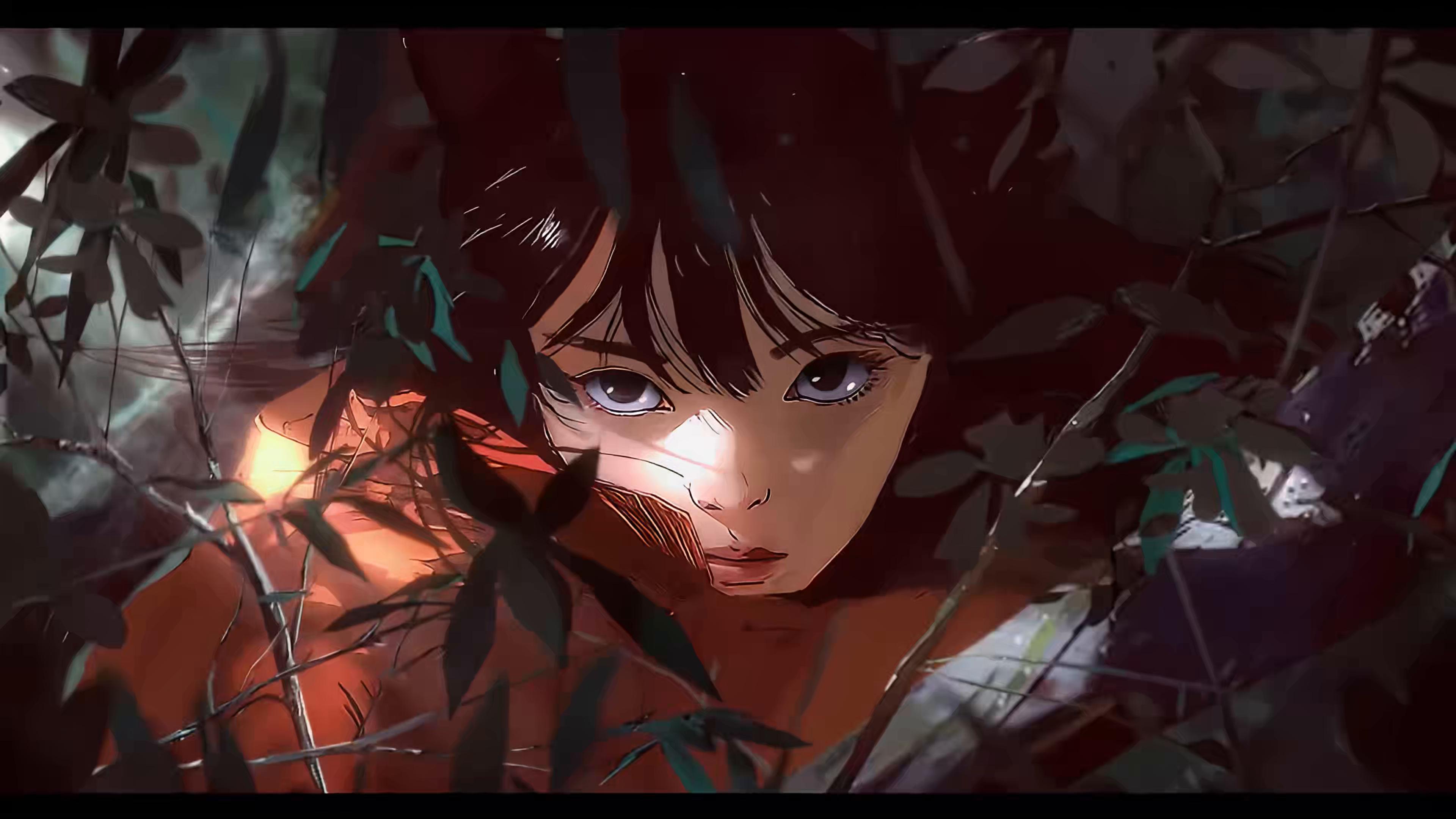 Girl Under the Trees Live Wallpaper