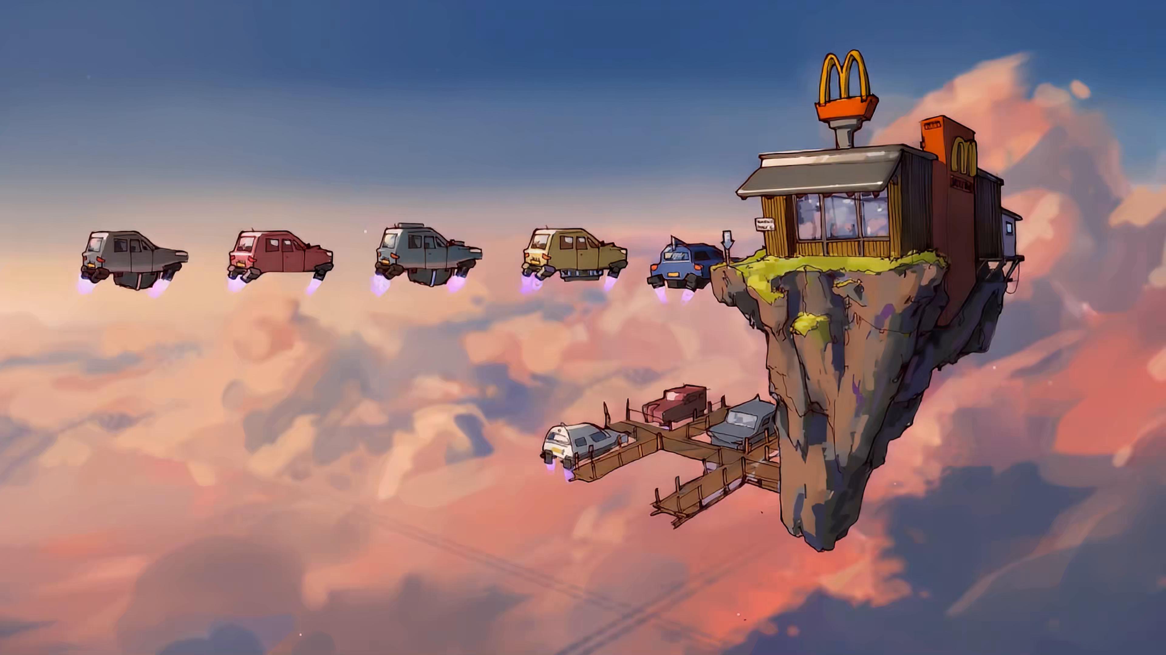 Flying Cafe Live Wallpaper