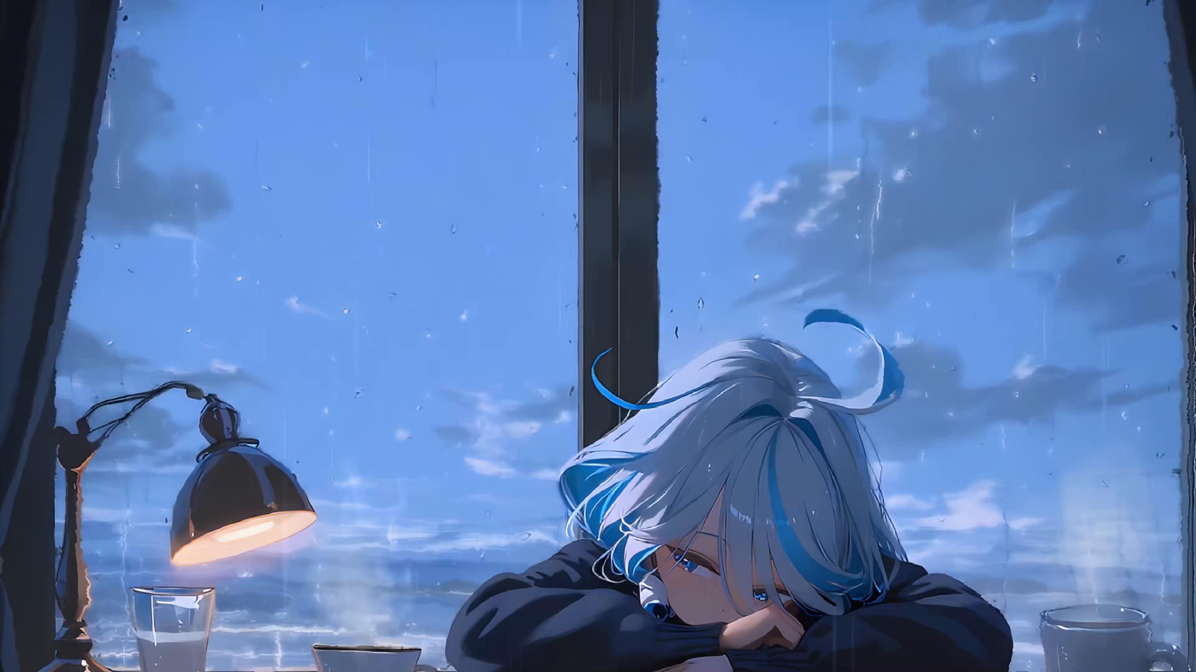 Furina in the Rain Mobile Live Wallpaper