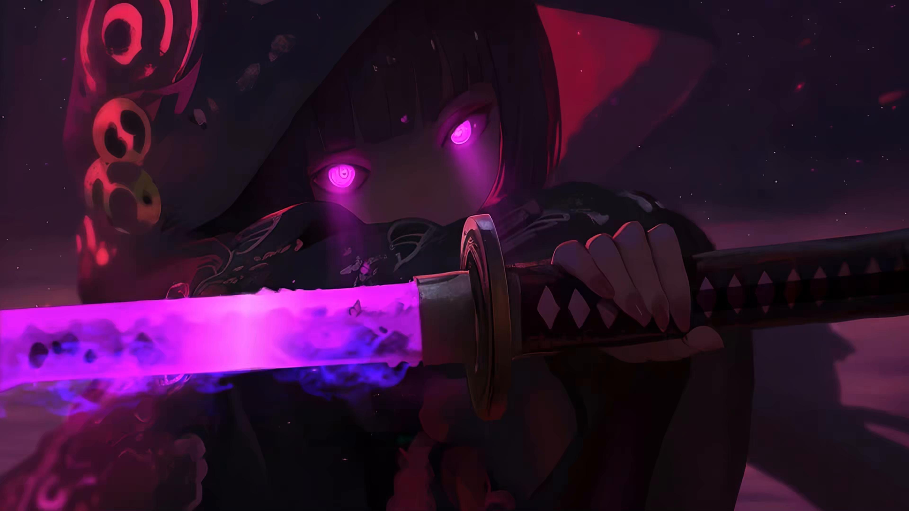 Cyberpunk Ninja Girl Live Wallpaper