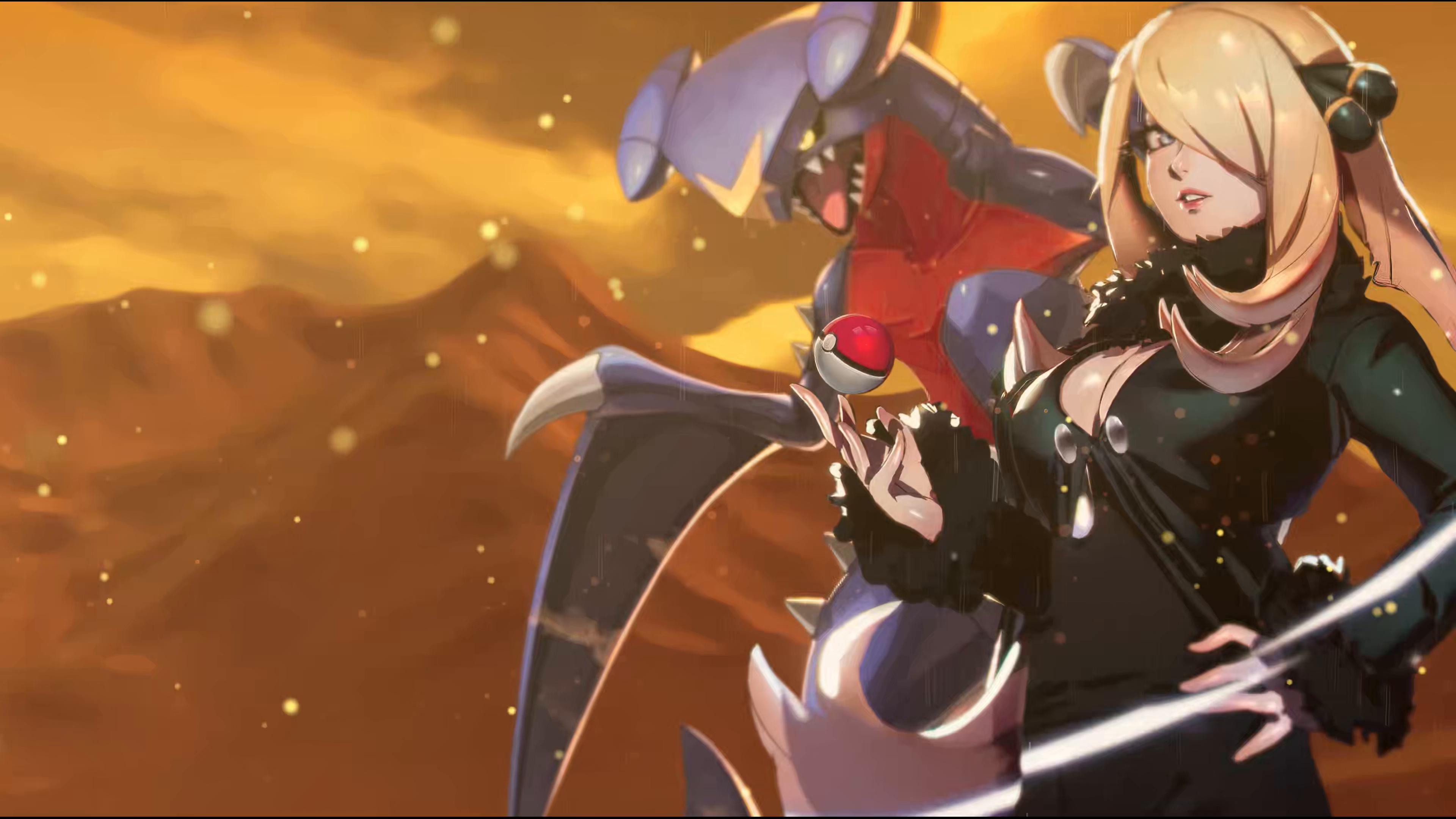 Cynthia And Garchomp Live Wallpaper