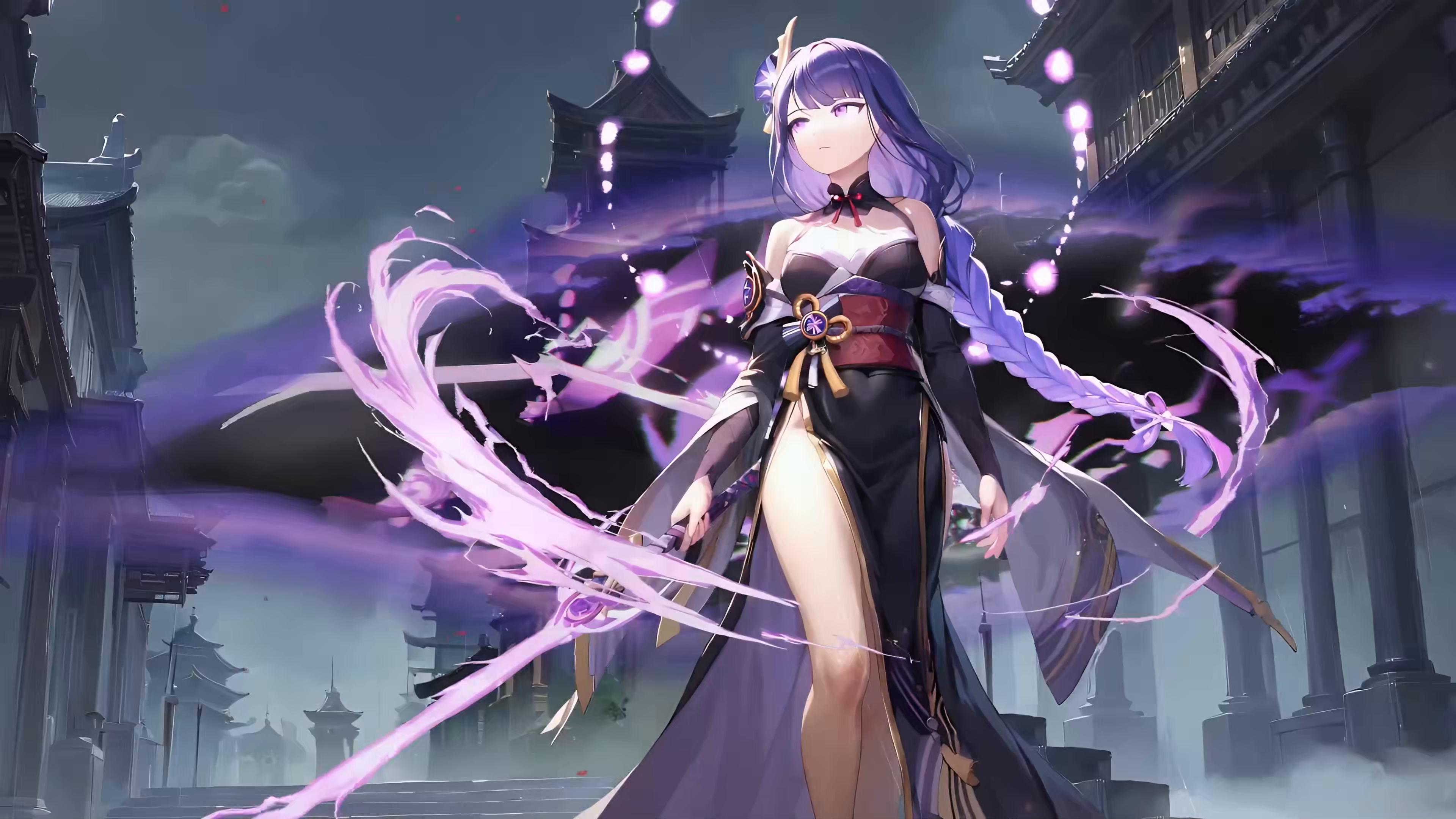 Thunderous Raiden Shogun Live Wallpaper