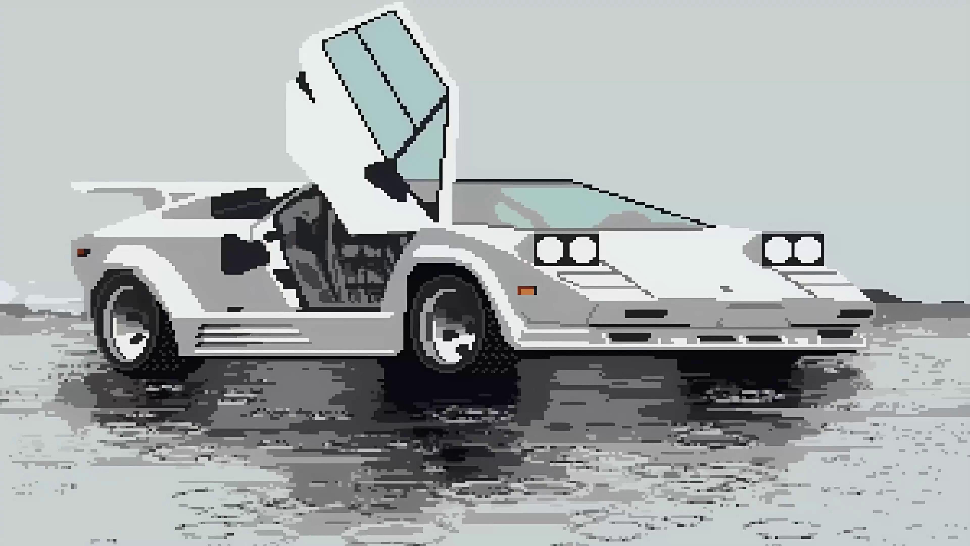 Pixel Lamborghini Countach Live Wallpaper