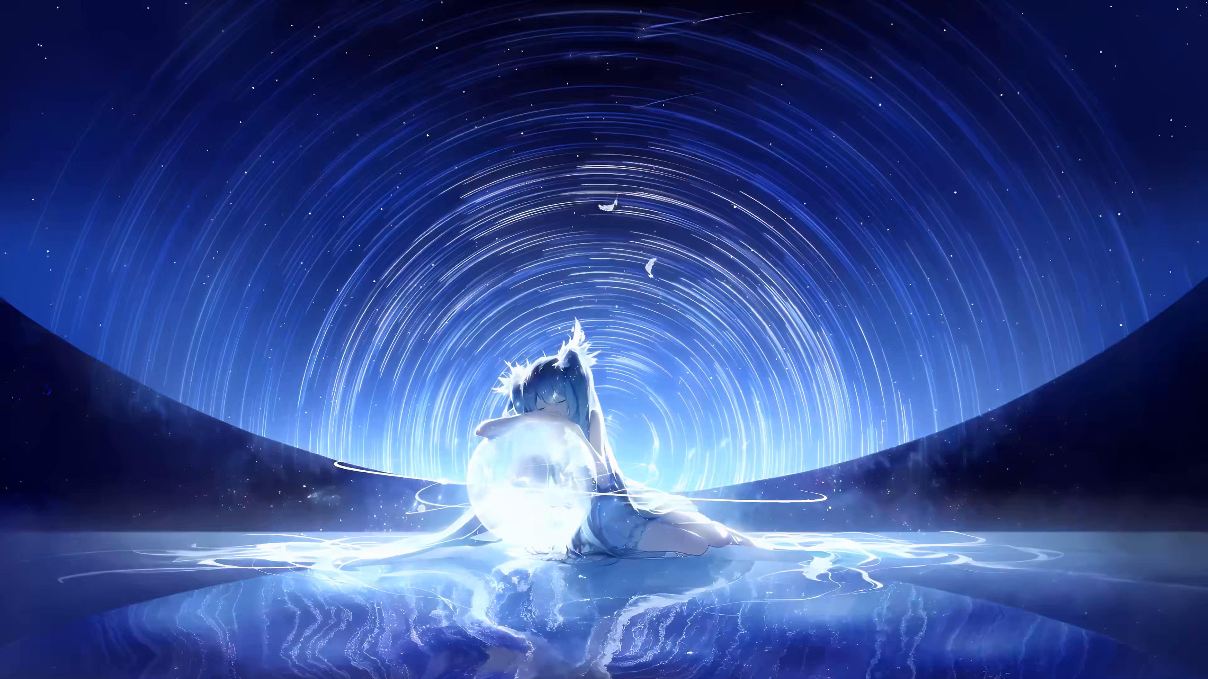 Hatsune Miku Under Night Starry River Live Wallpaper