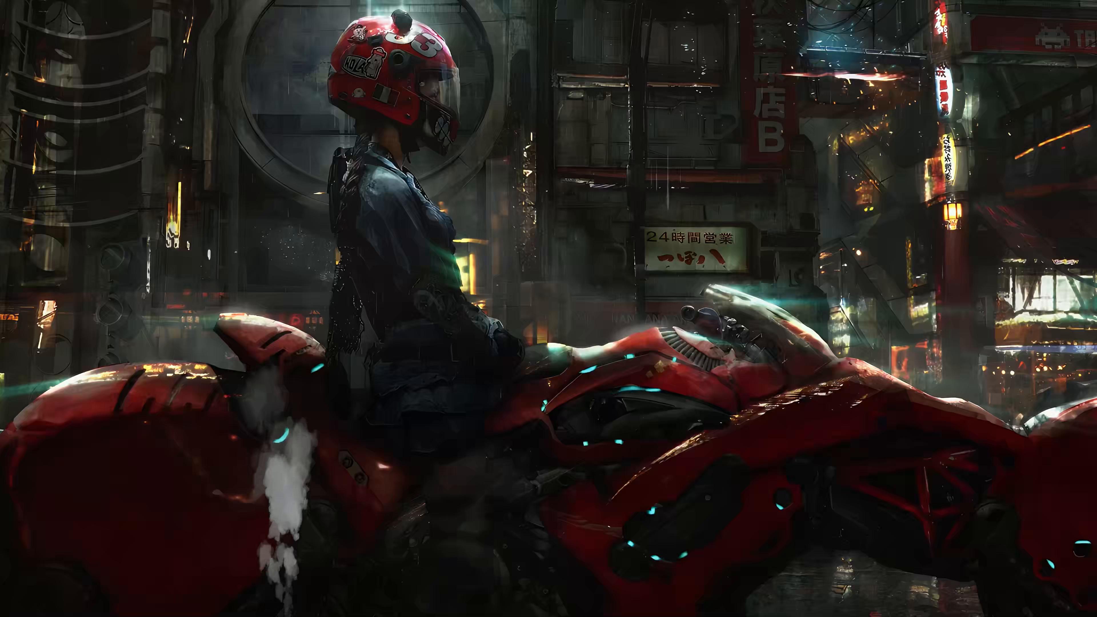 Cyberpunk Night Rider Live Wallpaper