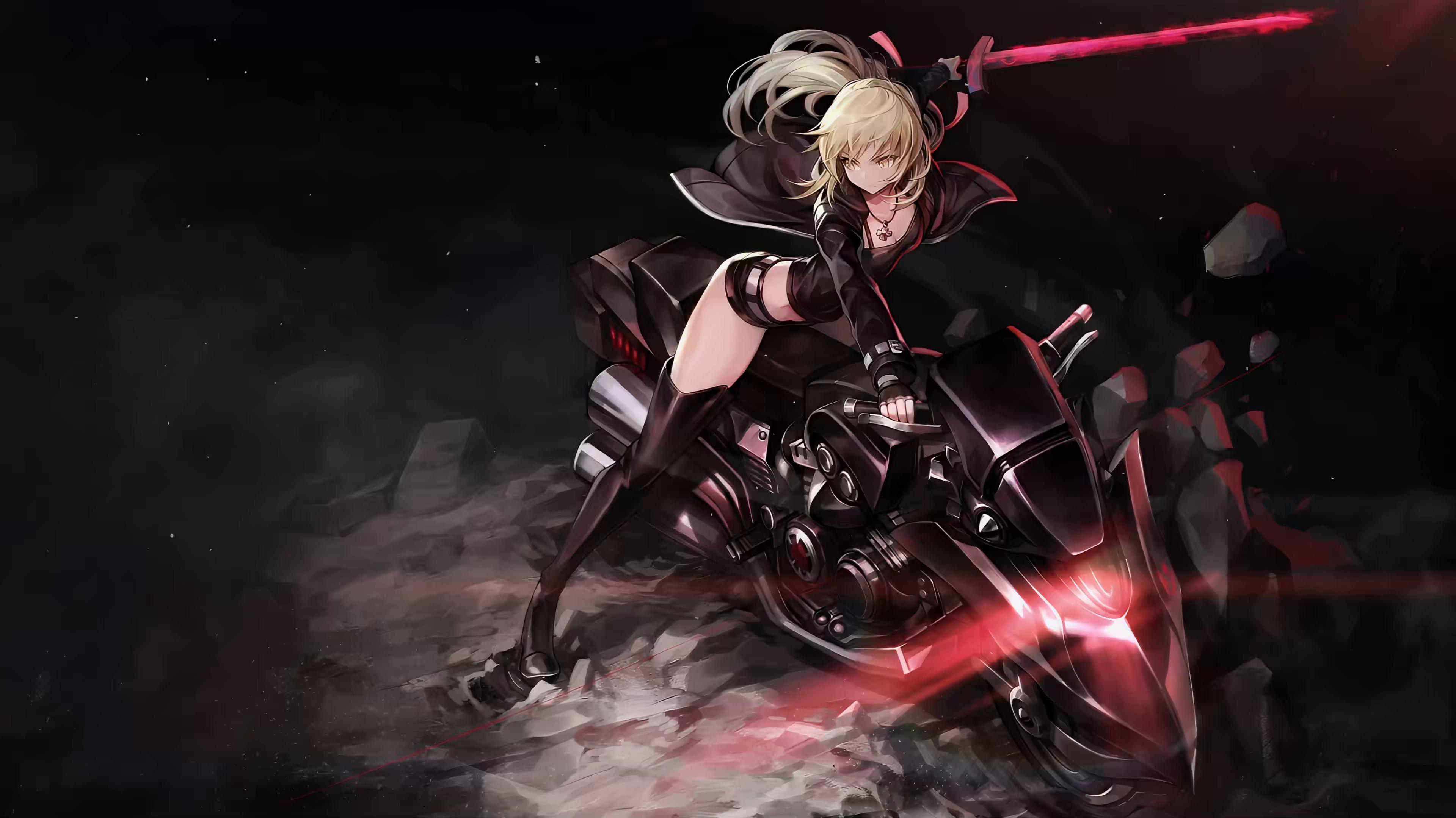 Alter Saber on Motorcycle Live Wallpaper