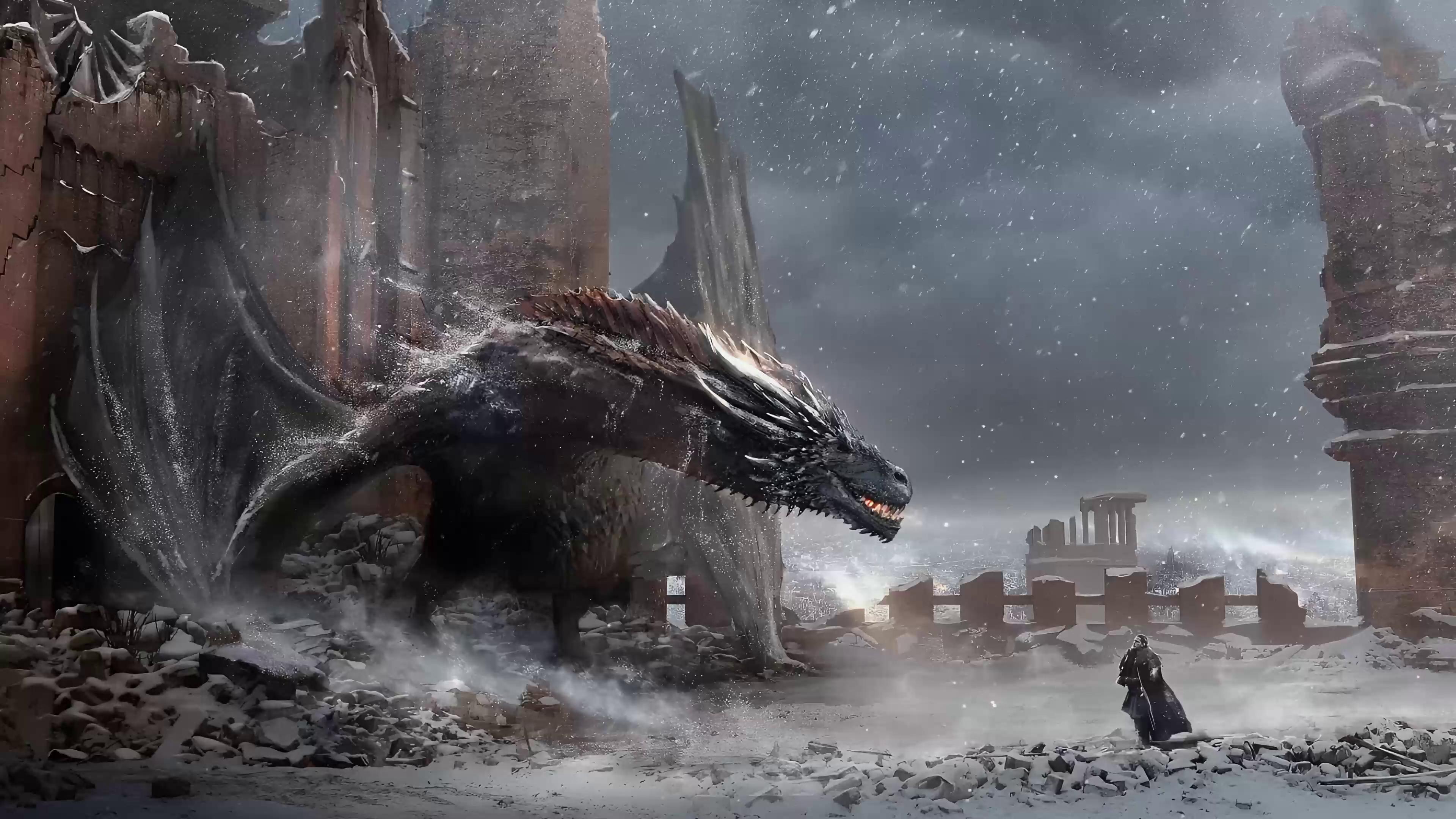 Jon and the Dragon (Game of Thrones) Live Wallpaper