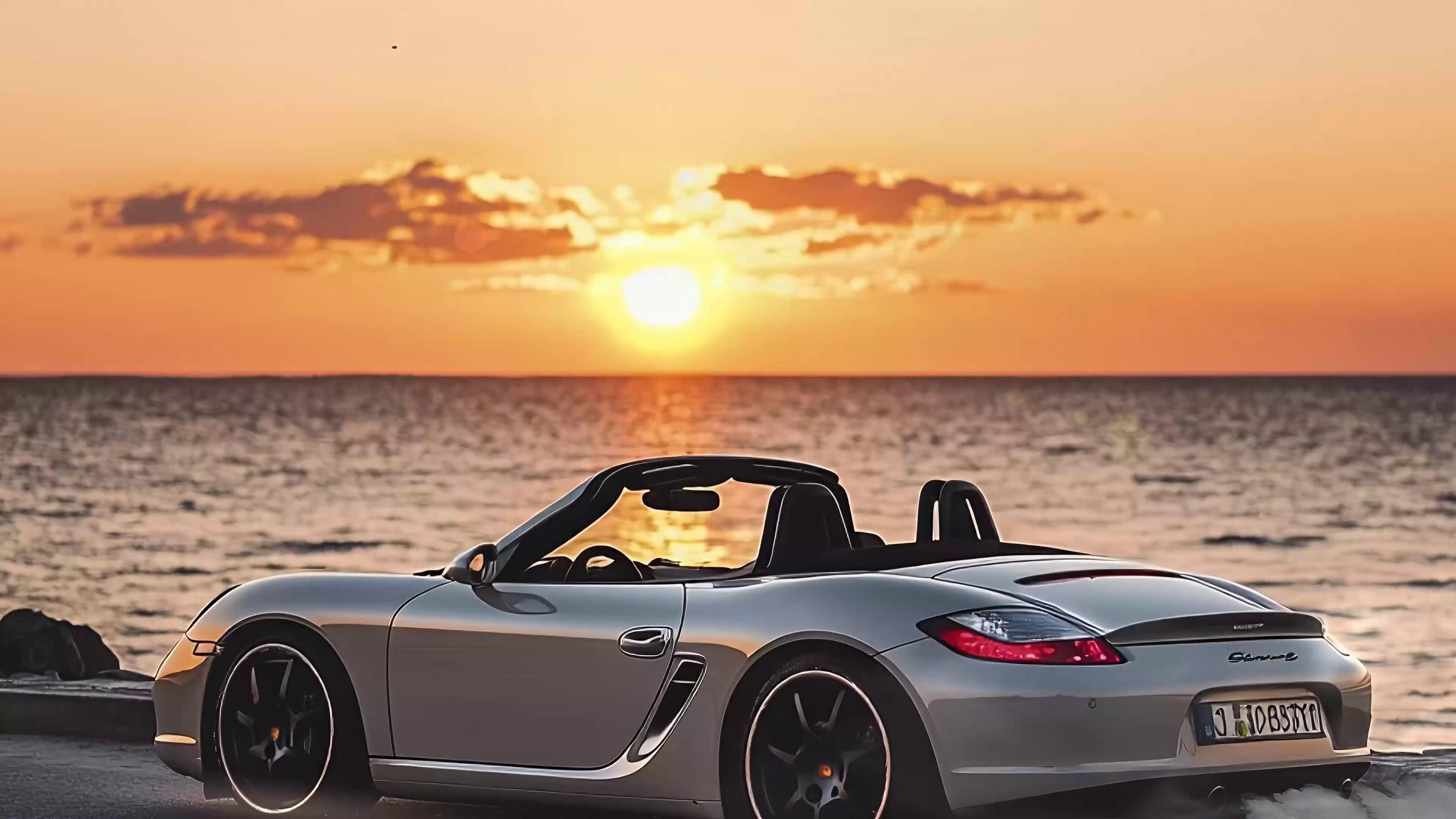 Porsche 987 Near Sea Live Wallpaper