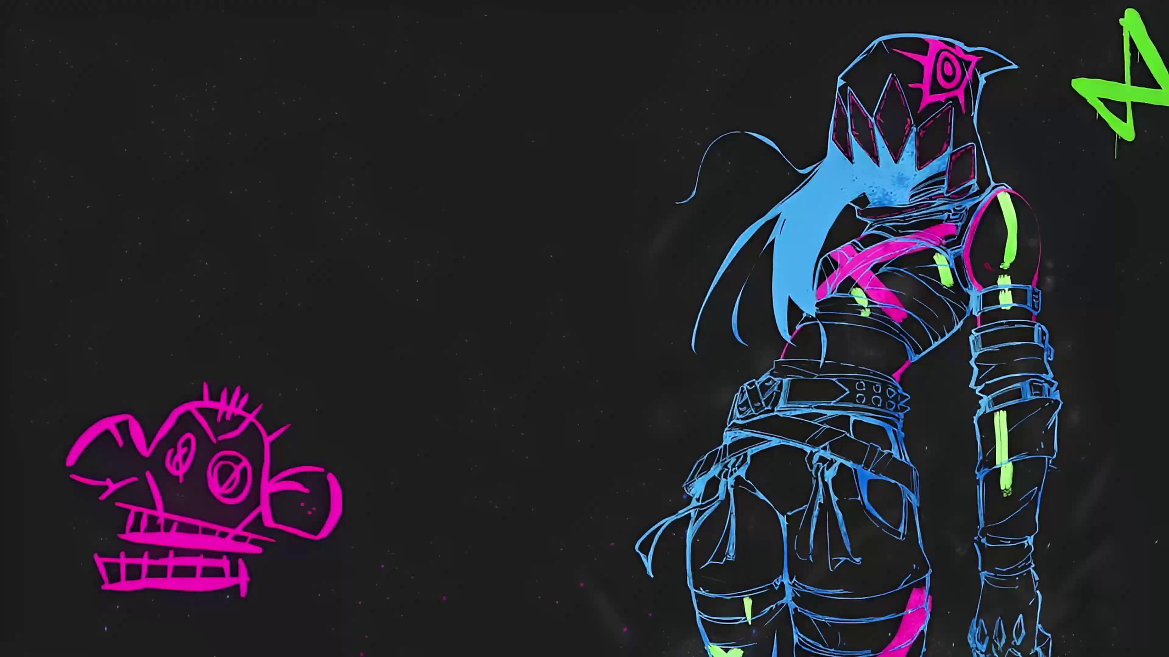 Jinx Neon Hoodie Live Wallpaper