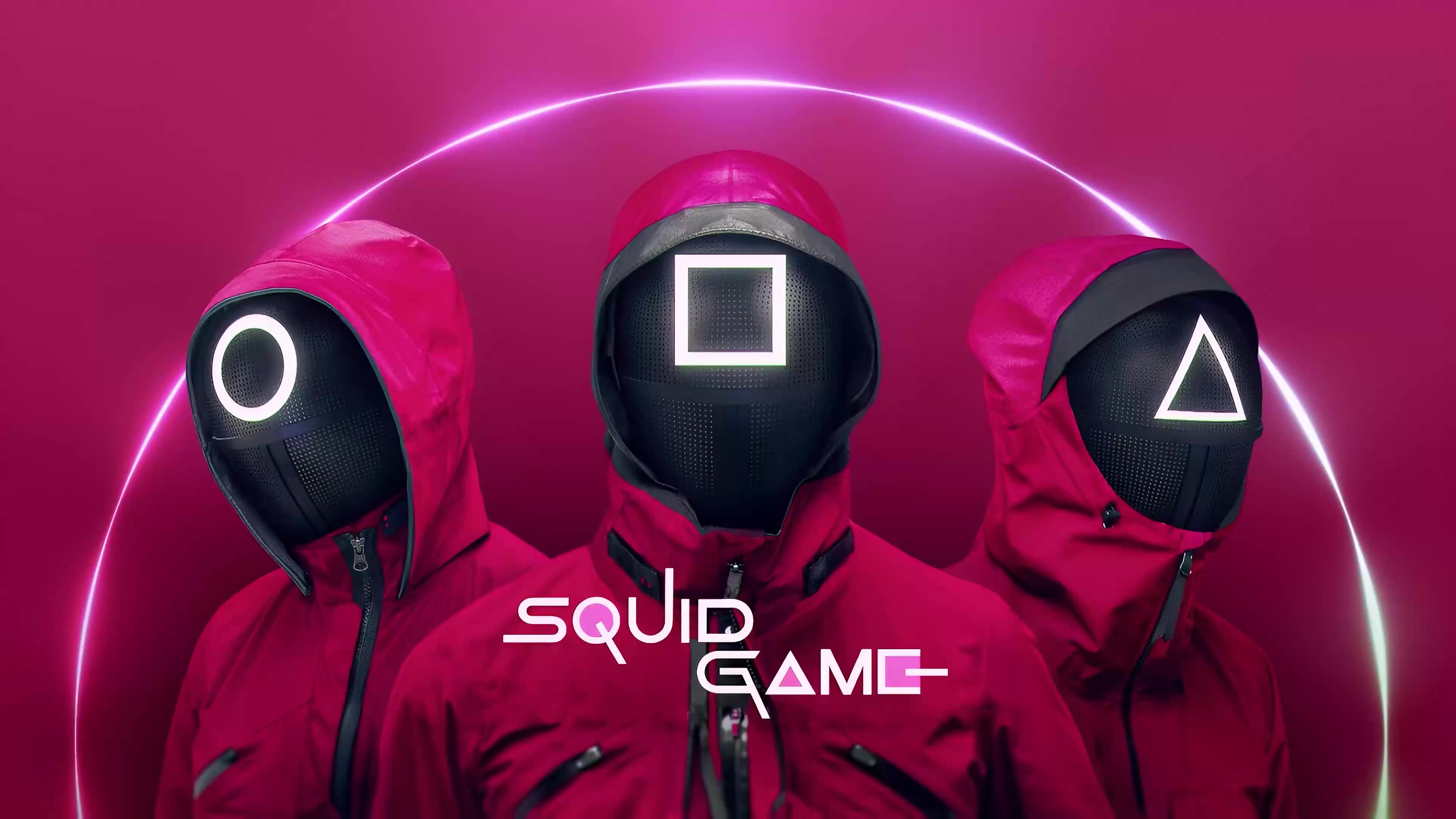 Squid Game Pink Guards Live Wallpaper