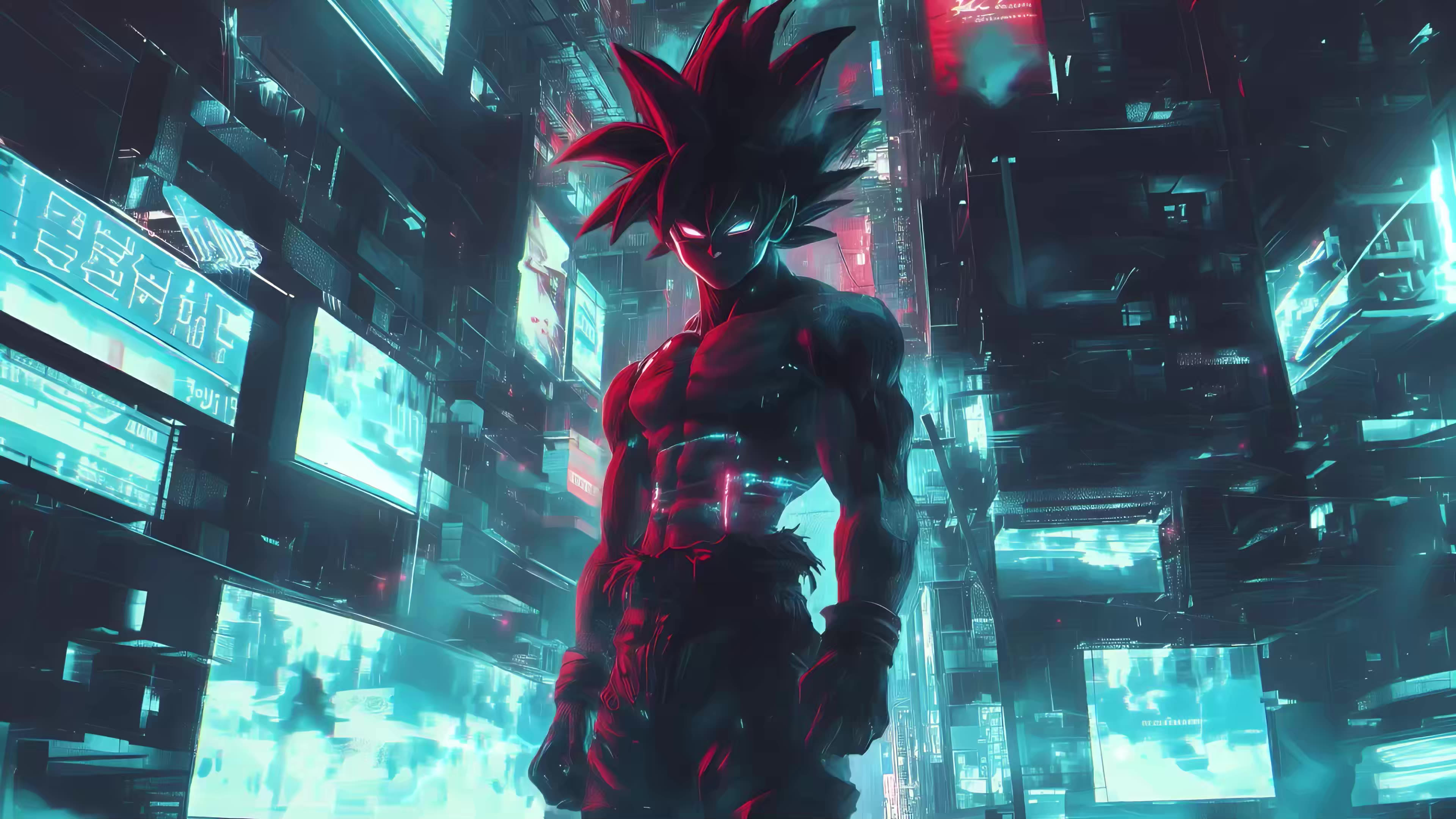 Cyberpunk Son Goku Mobile Live Wallpaper
